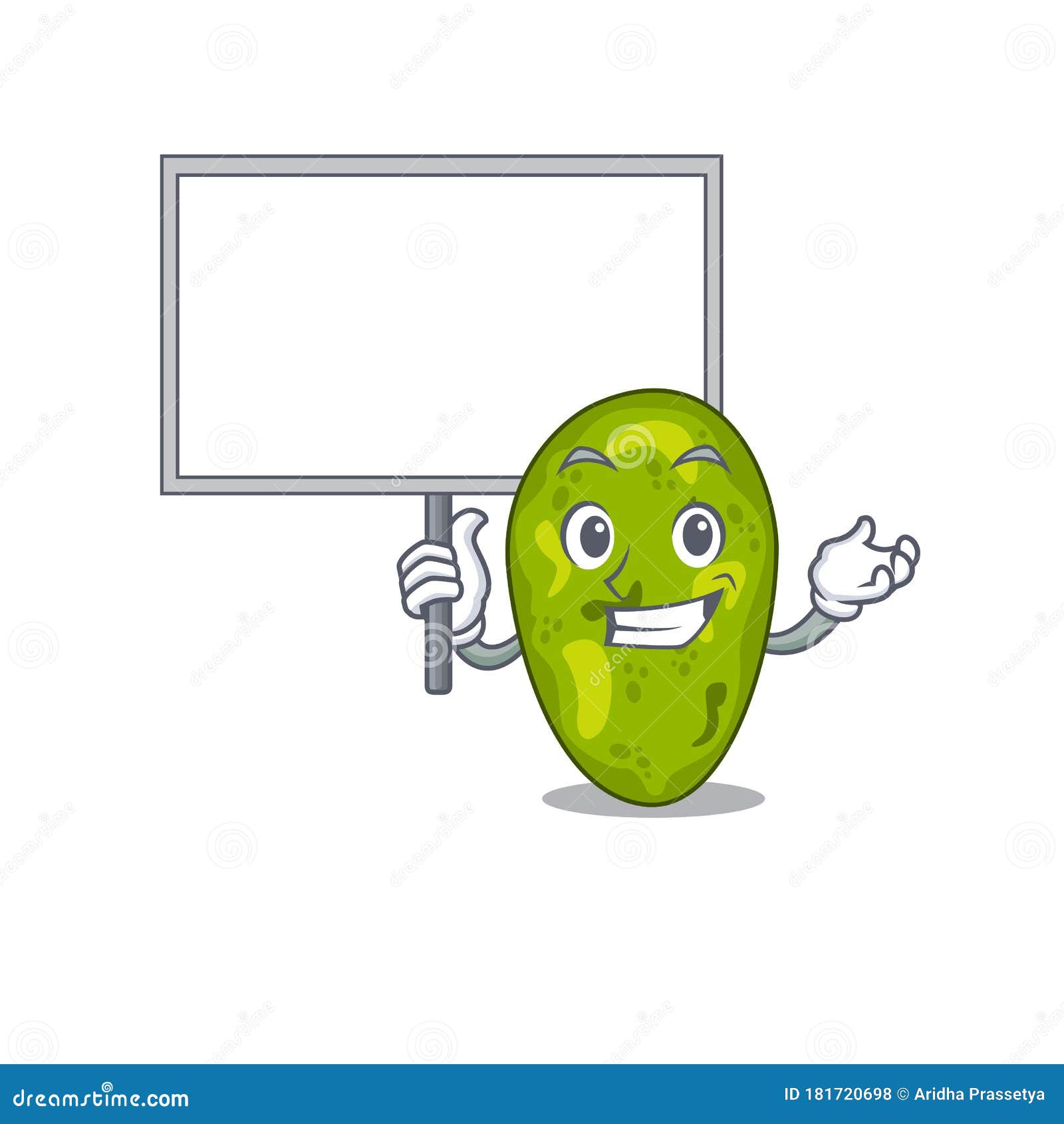 An Icon of Cyanobacteria Mascot Design Style Bring a Board Stock Vector ...