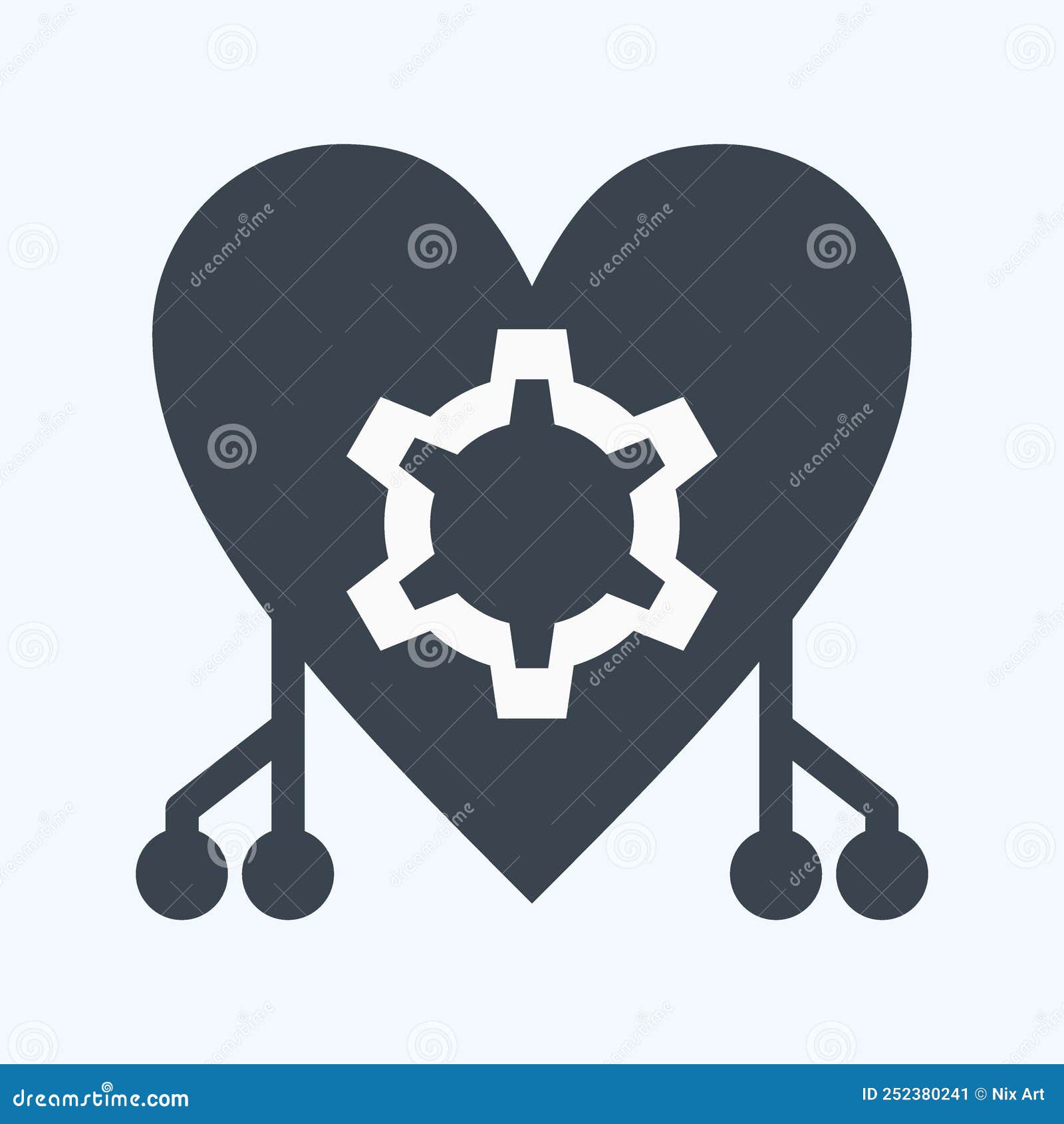 Icon Cybernetics. Suitable for Data Analytics Symbol. Glyph Style ...