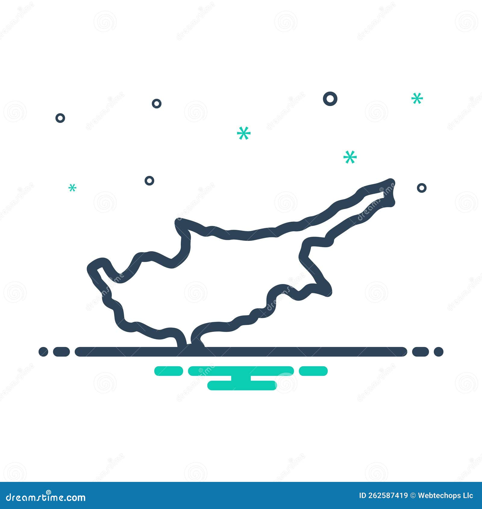 Mix Icon for Cyprus, Map and Country Stock Vector - Illustration of ...