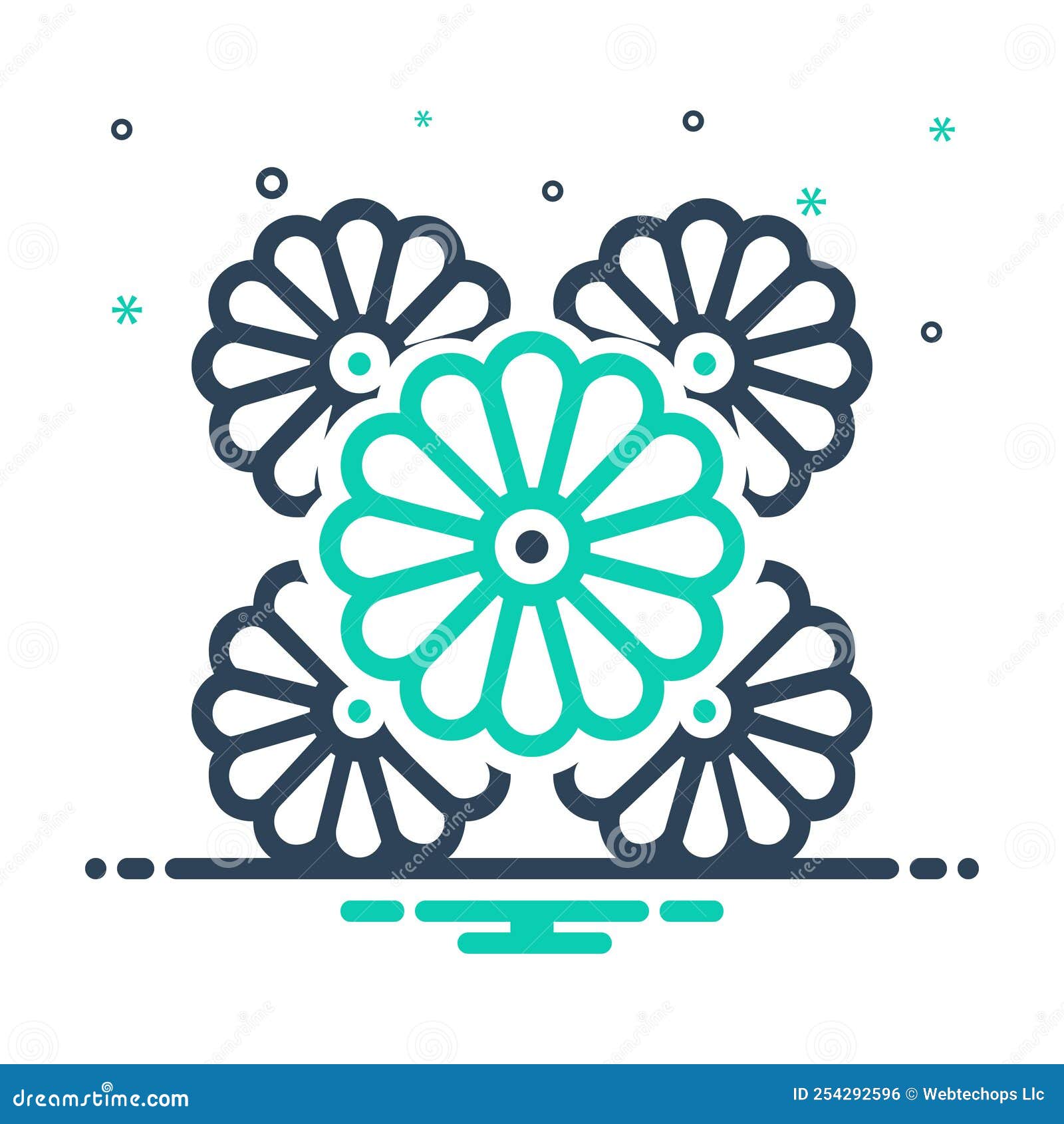 Mix Icon for Daisy, Marguerite and Flower Stock Illustration ...