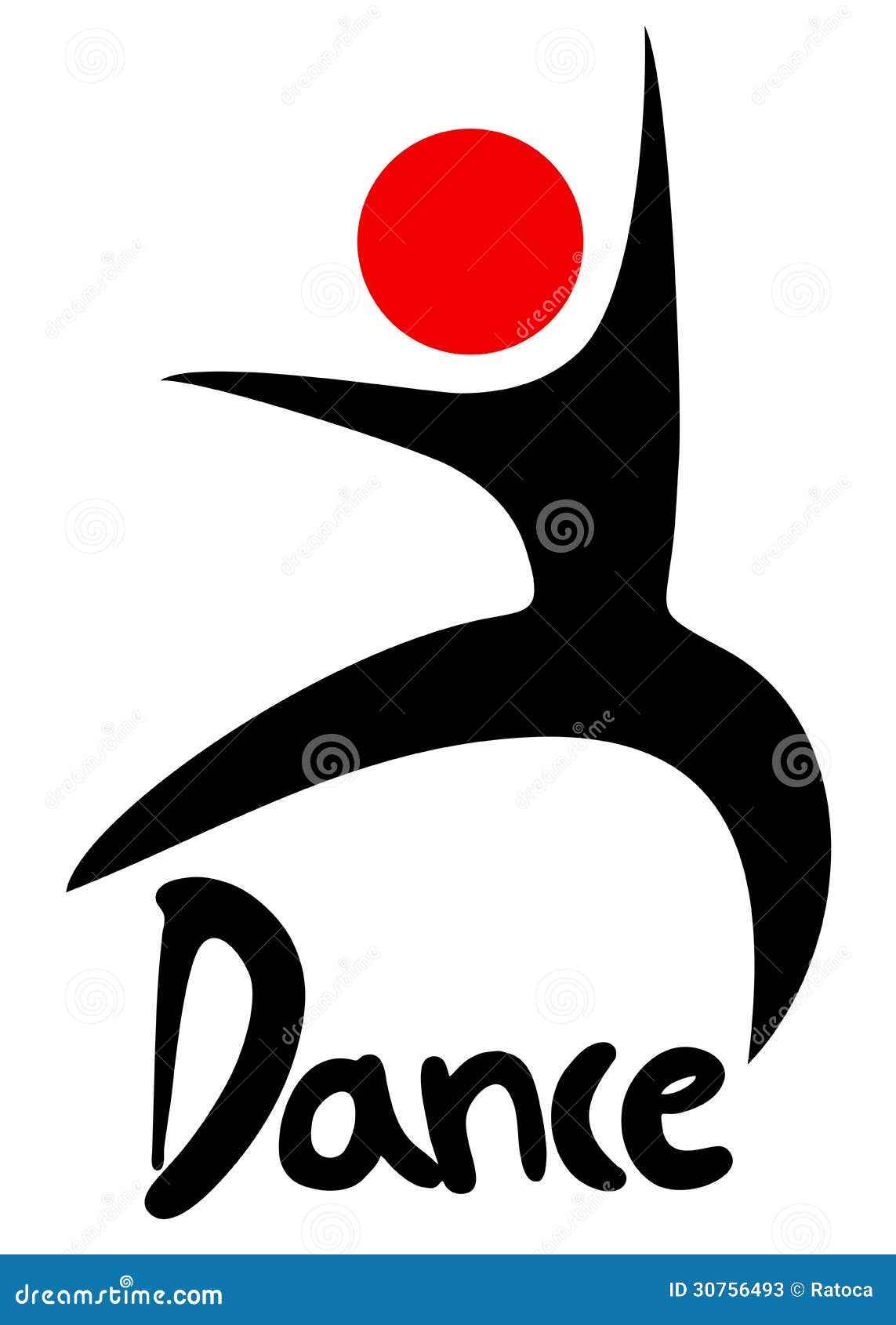 Icon dance stock vector. Illustration of label, sign - 30756493