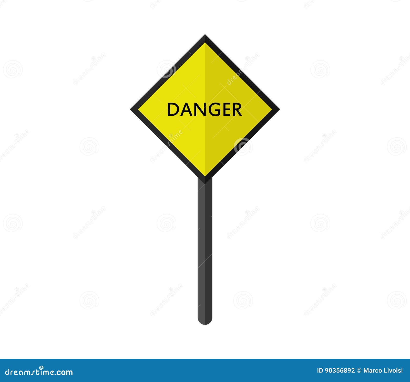 Icon Danger Sign Illustrated Stock Illustration - Illustration of ...