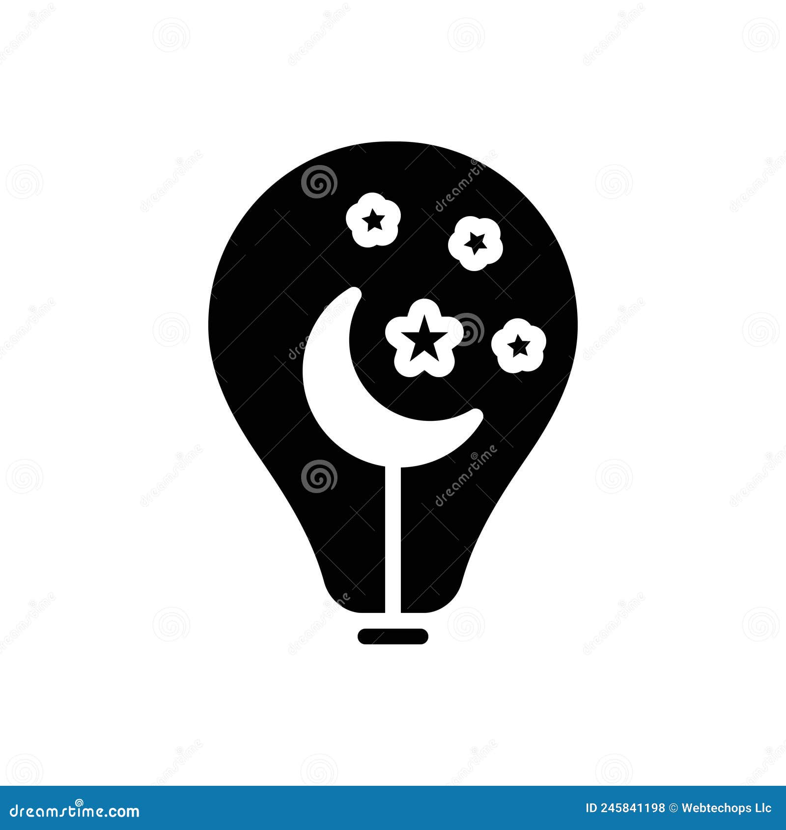 Black Solid Icon for Darkness, Blackness and Twilight Stock Vector ...