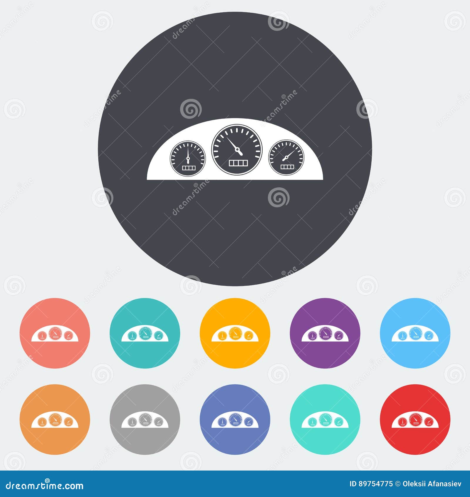 Icon dashboard stock vector. Illustration of temperature - 89754775