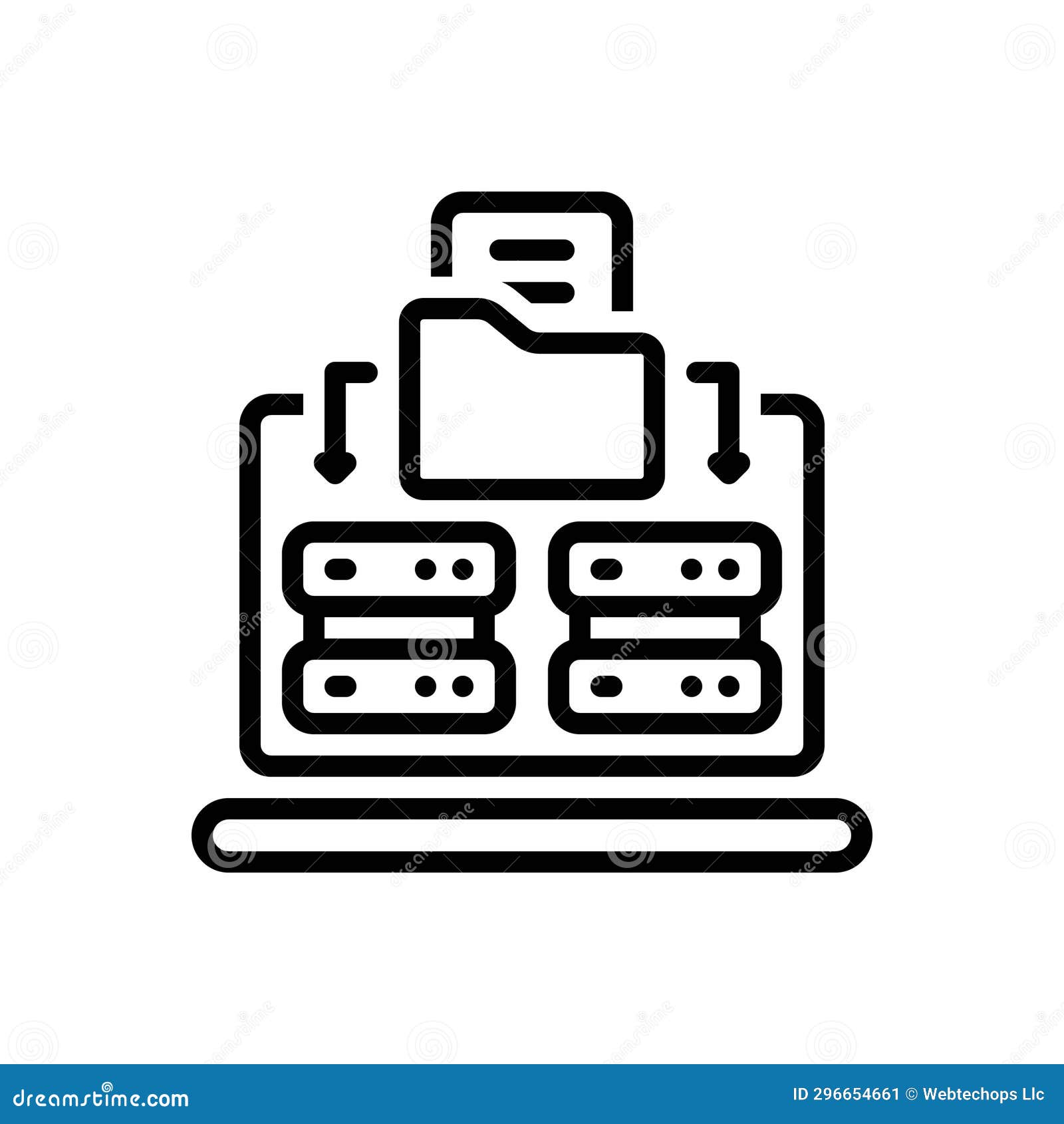 Black Line Icon for Data Extracting, Data and Management Stock Vector ... Black Line Icon for Data Extracting, Data and Management Stock Vector ...