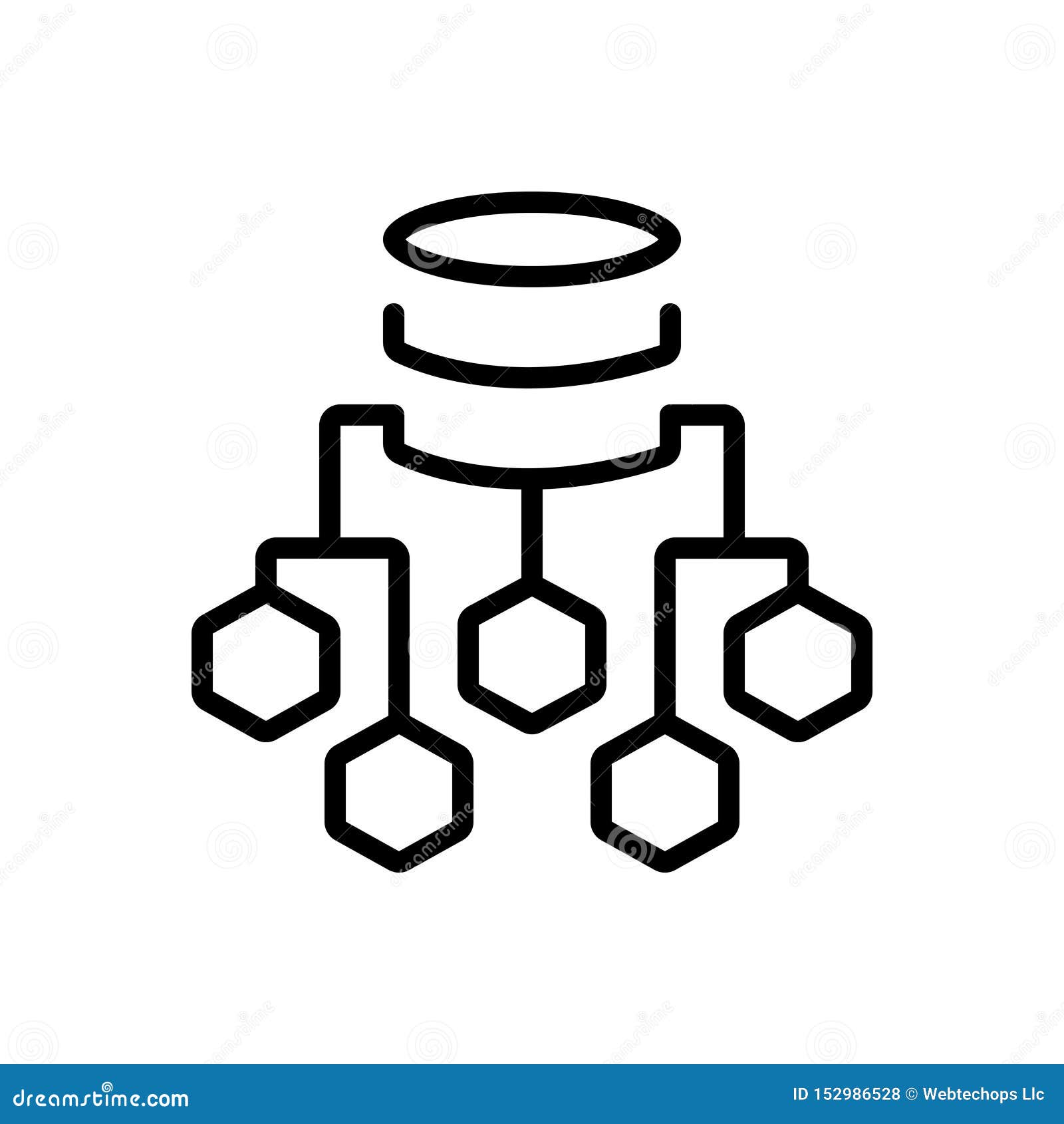 Process Flow Icon Black