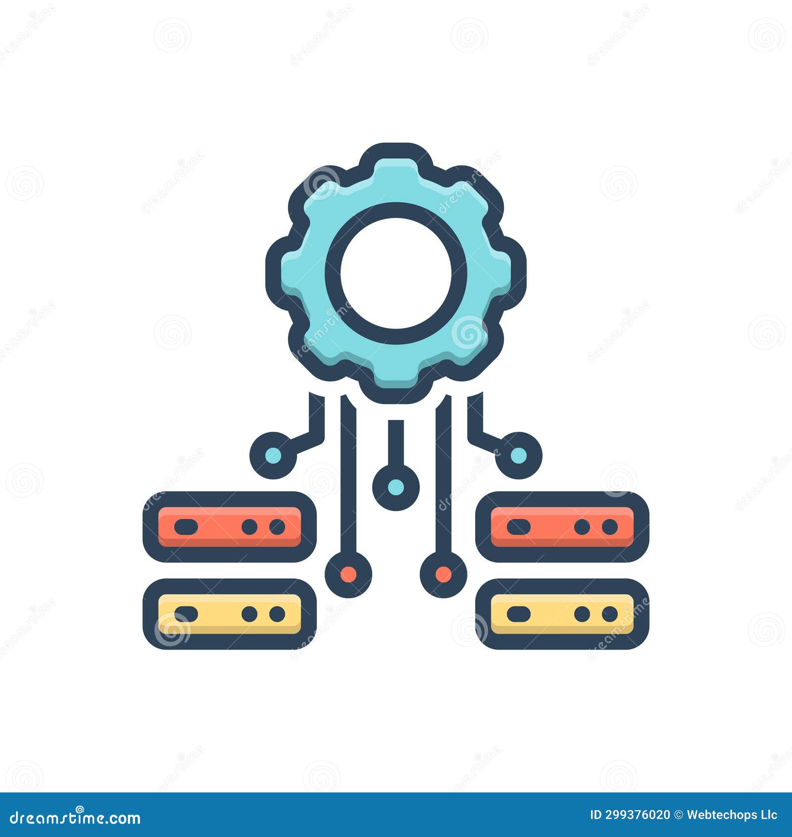 Color Illustration Icon for Data Management, Data and Storage Stock ...