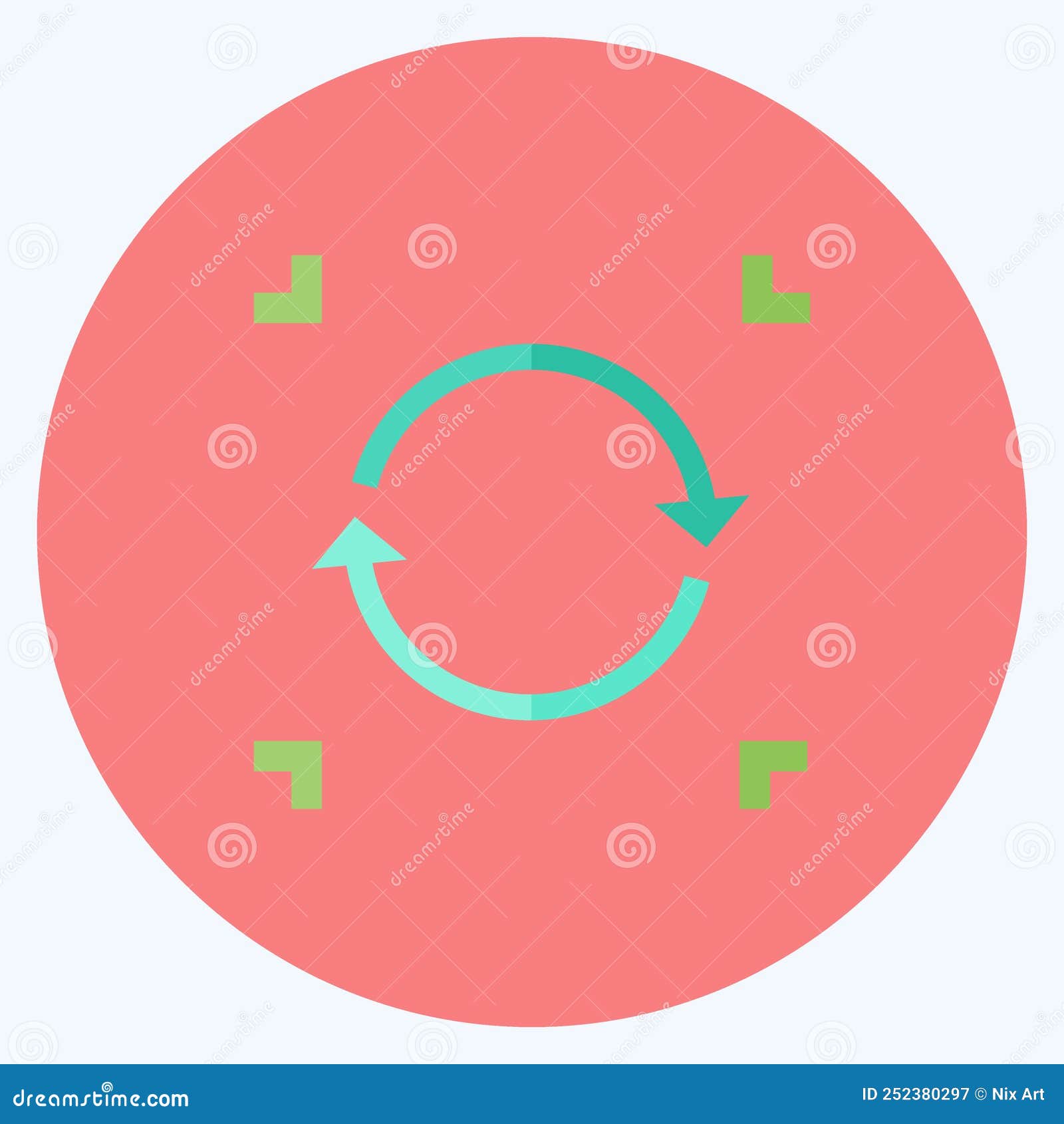 Icon Data Synchronization Suitable For Data Analytics Symbol Flat Style Simple Design