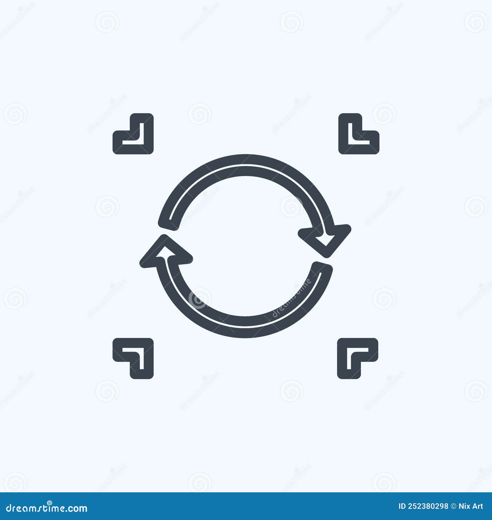 Icon Data Synchronization Suitable For Data Analytics Symbol Line Style Simple Design