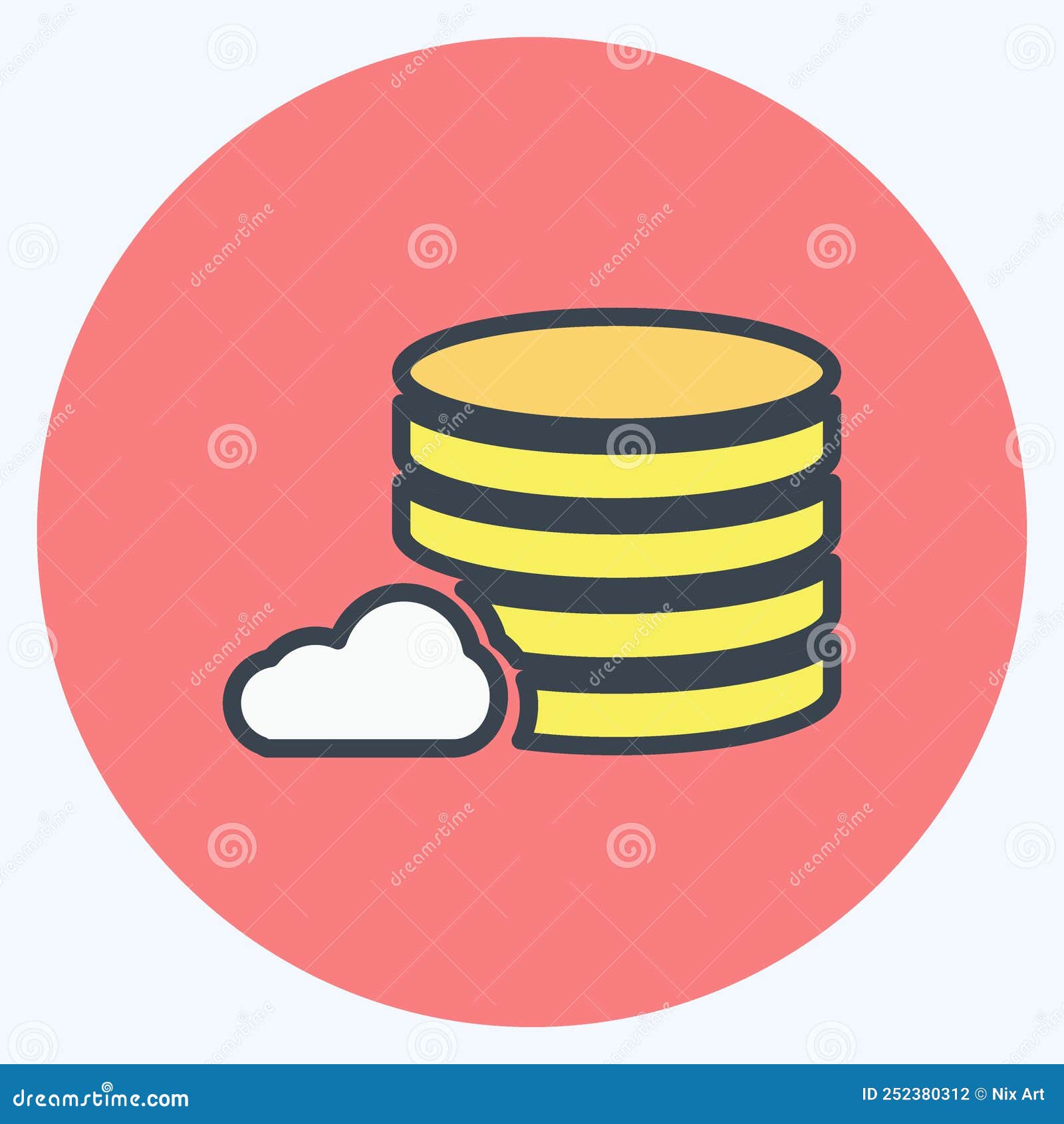 Icon Database Management. Suitable for it Services Symbol. Color Mate ...