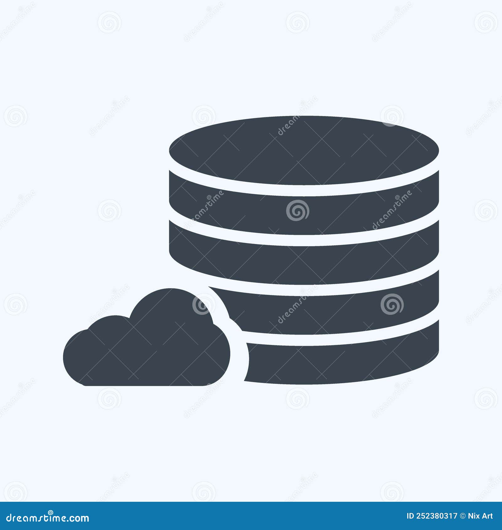 Icon Database Management. Suitable for it Services Symbol. Glyph Style ...