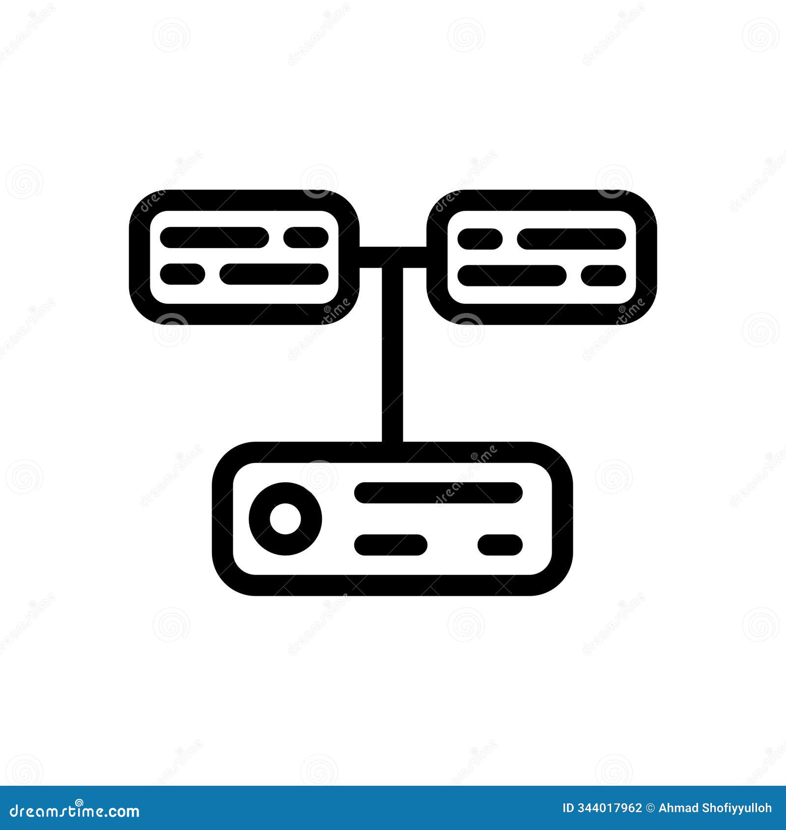 Icon database system stock vector. Illustration of database - 344017962