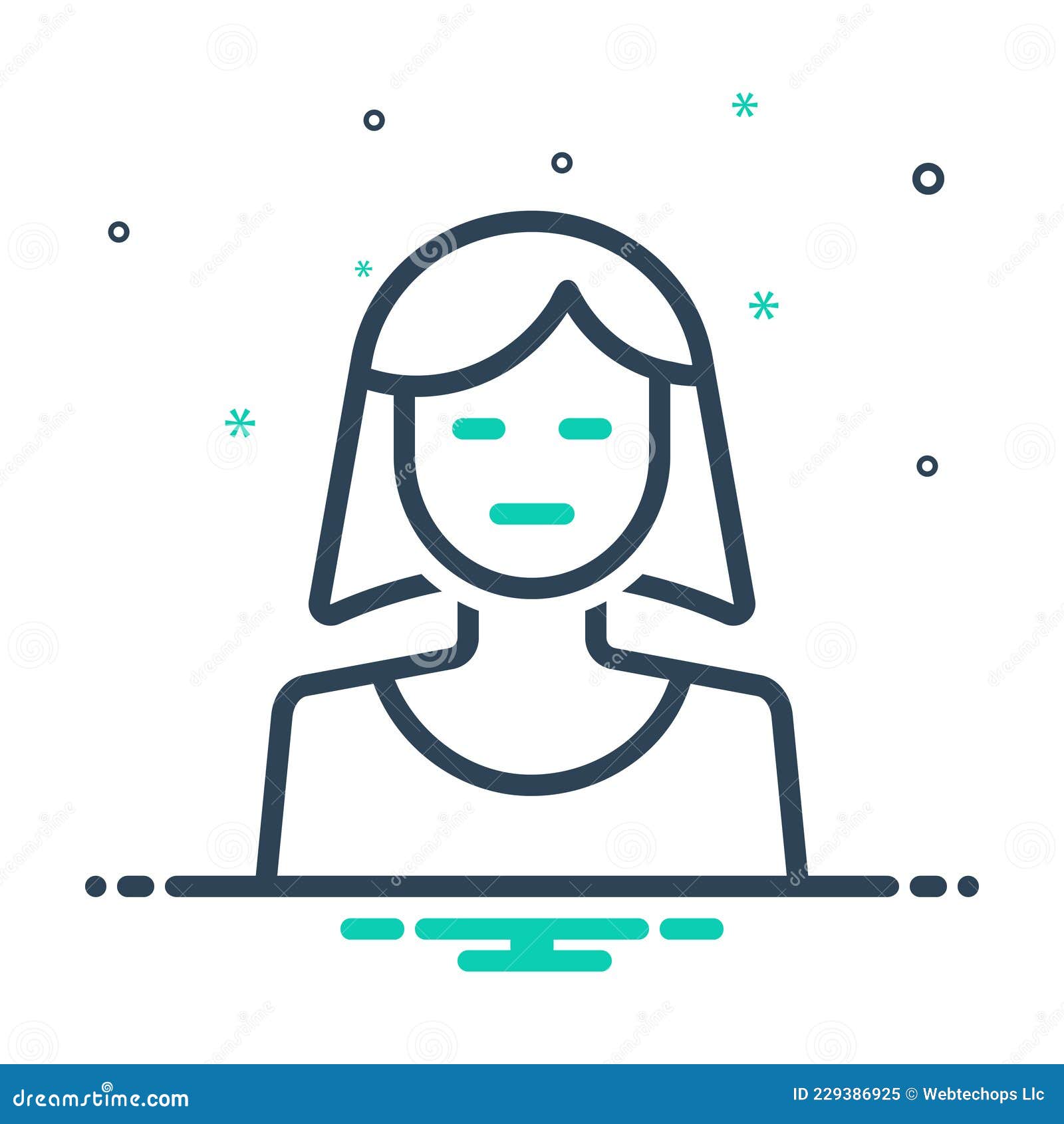 Mix Icon for she, Daughter and Mother Stock Vector - Illustration of ...