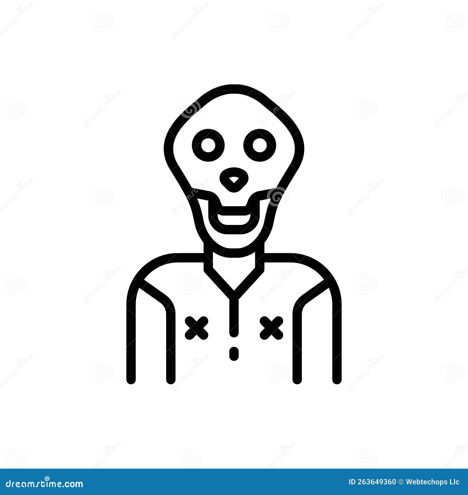 Black Line Icon for Deadly, Fatal and Malignant Stock Vector ...