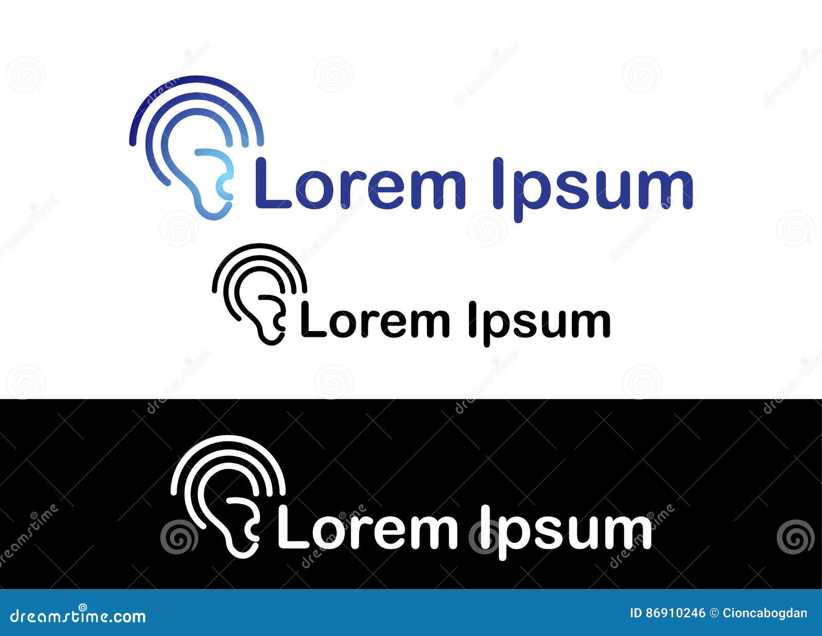 Icon for deaf people stock vector. Illustration of white - 86910246