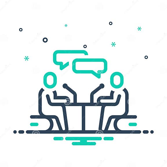 Mix Icon for Debate, Discussion and Argument Stock Illustration ...