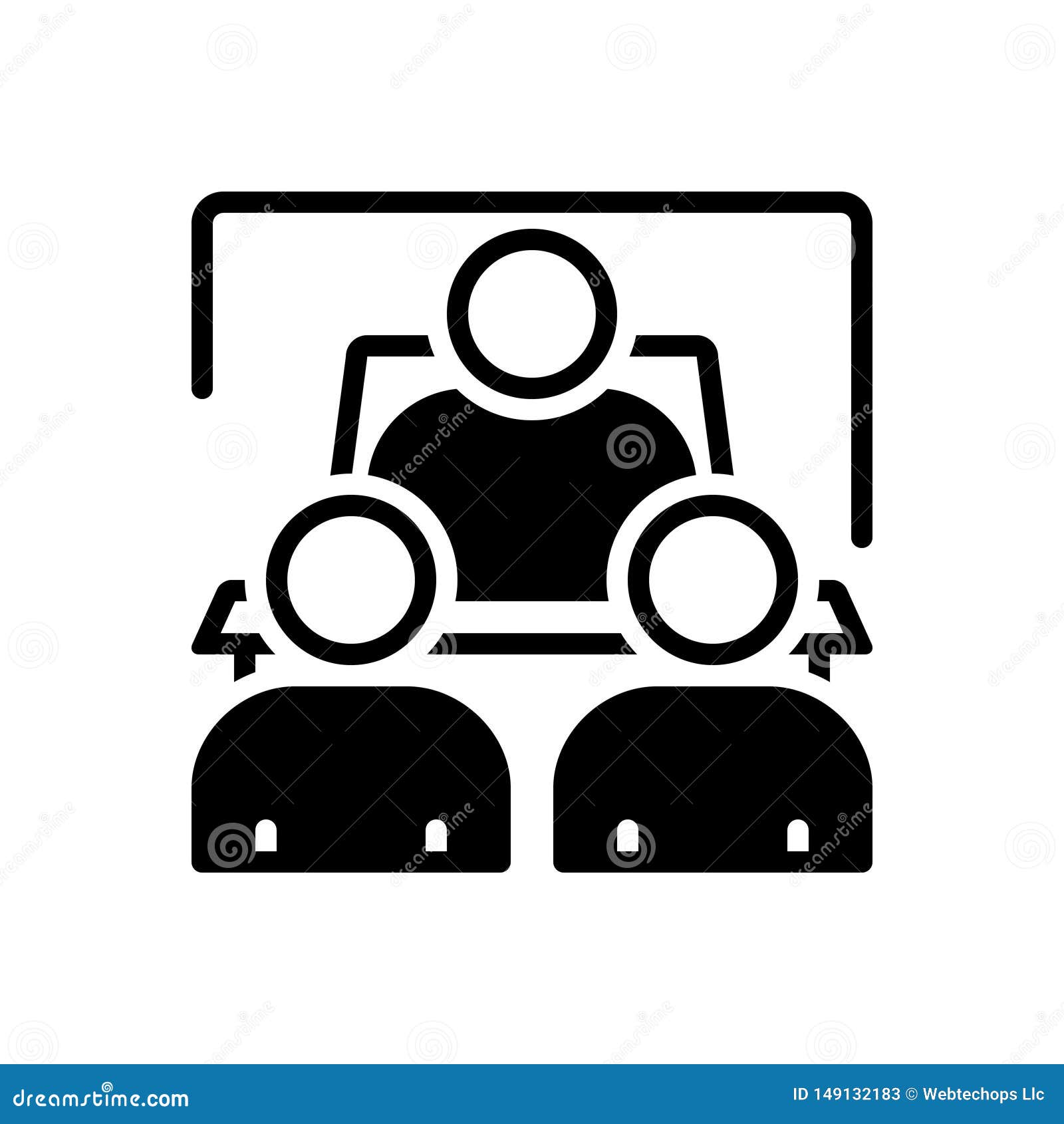 Black Solid Icon for Debriefing, Interview and Counseling Stock Vector ...