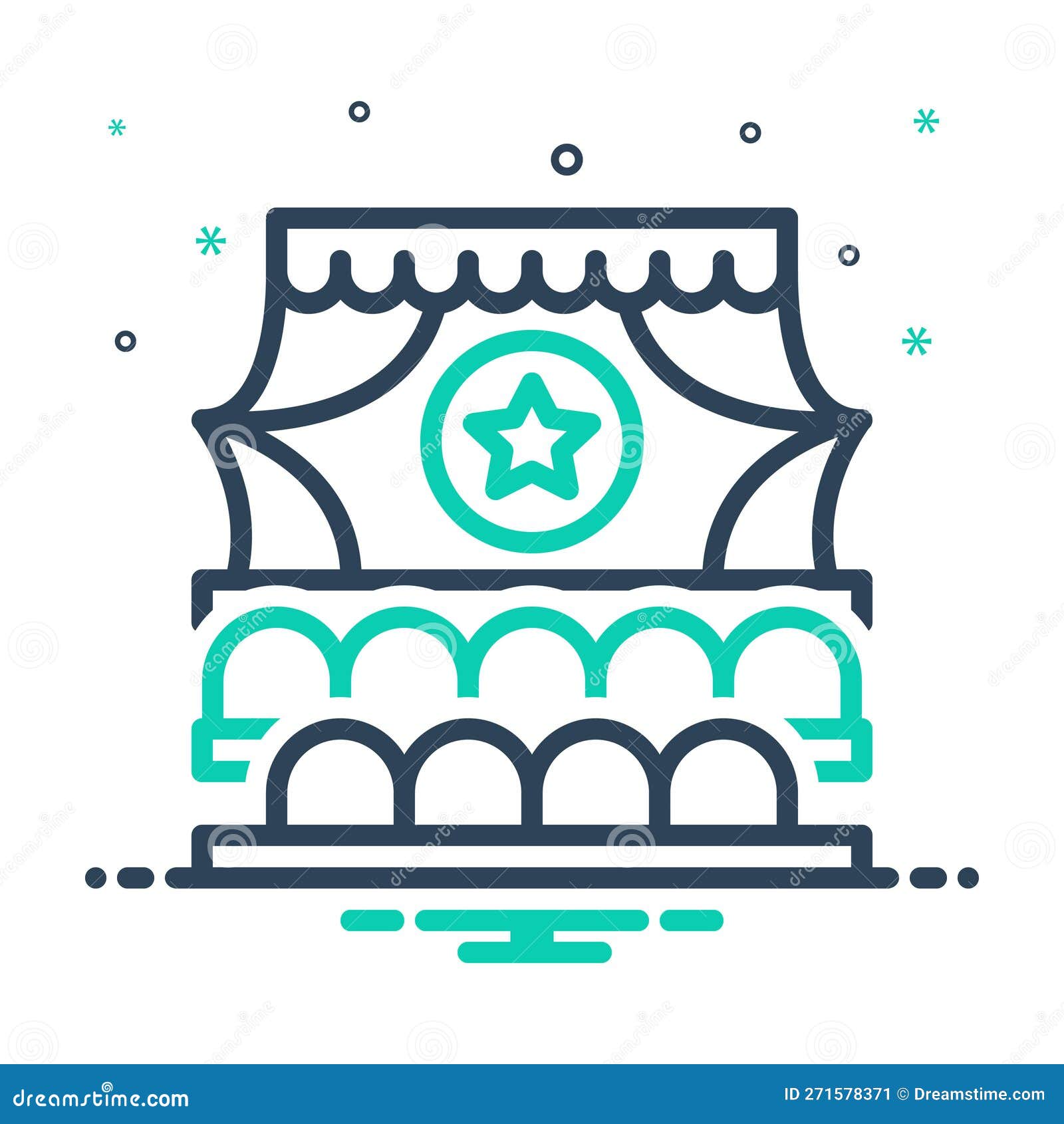 Mix Icon for Debut, First Appearance and Opening Stock Vector ...