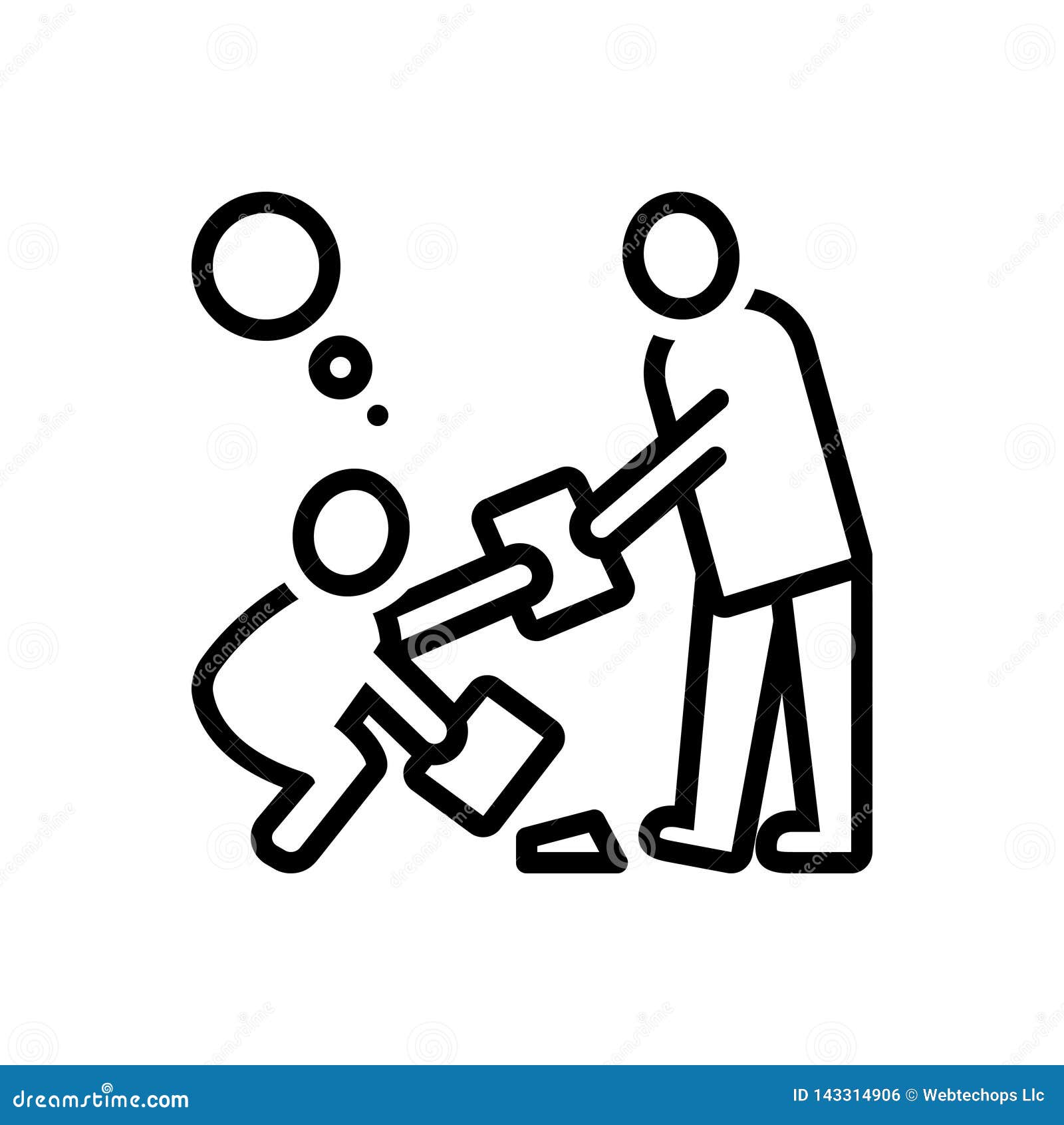 Black Line Icon for Decency, Respect and Urbanity Stock Illustration ...