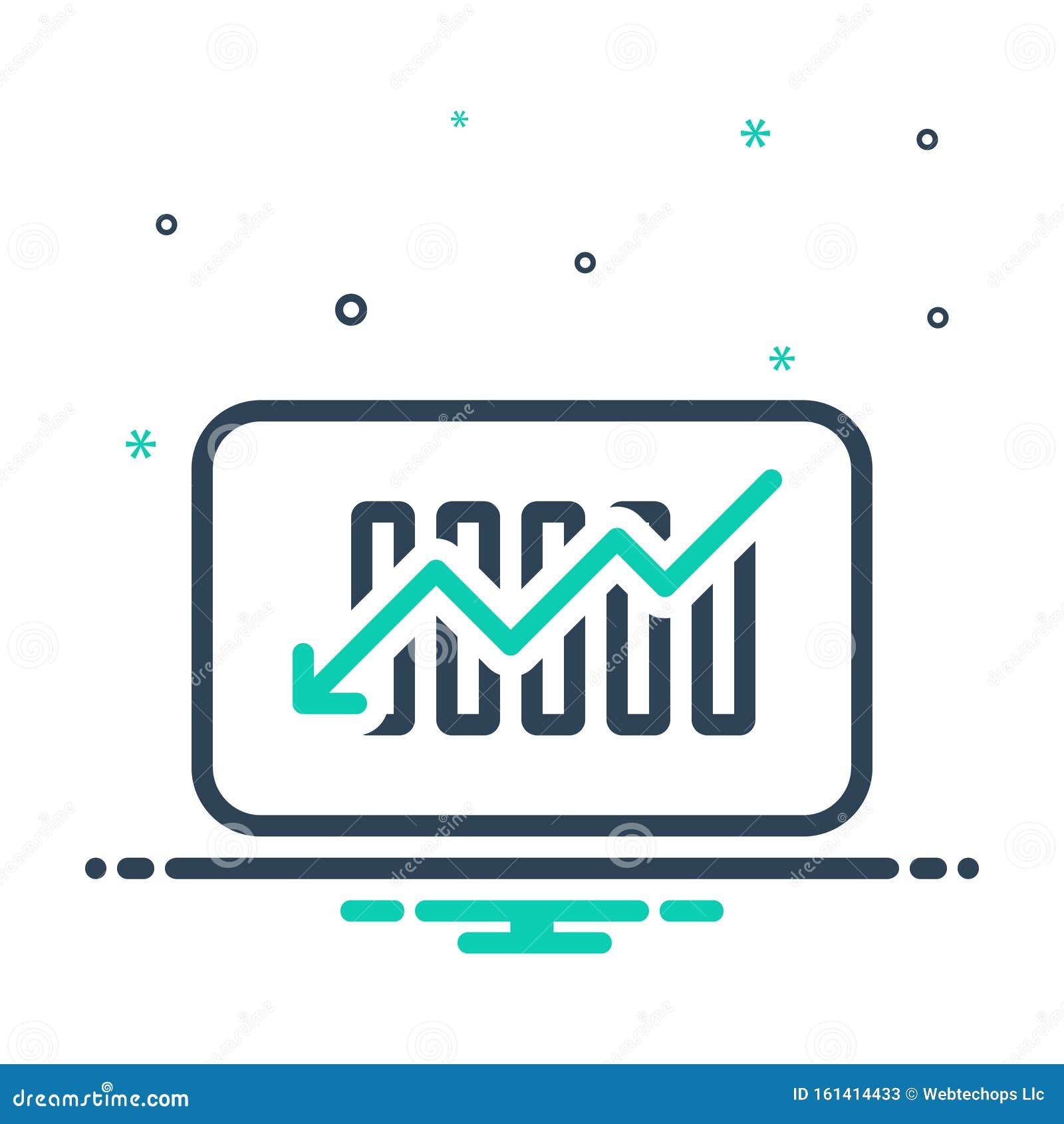 Mix Icon for Decline, Reduce and Decrease Stock Vector - Illustration of taper, shape: 161414433