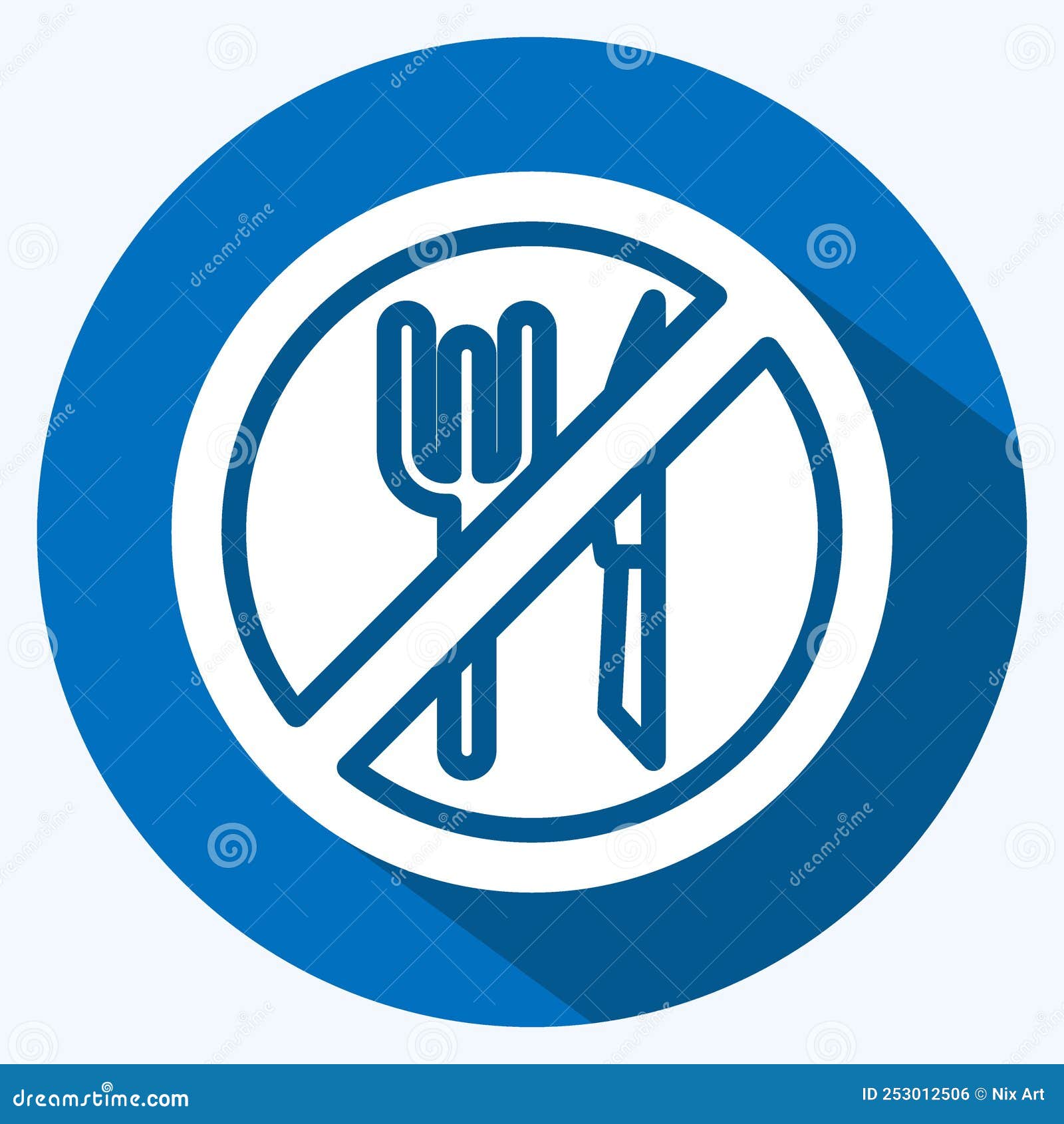 Icon Decreased Appetite. Suitable for Flu Symbol. Long Shadow Style ...