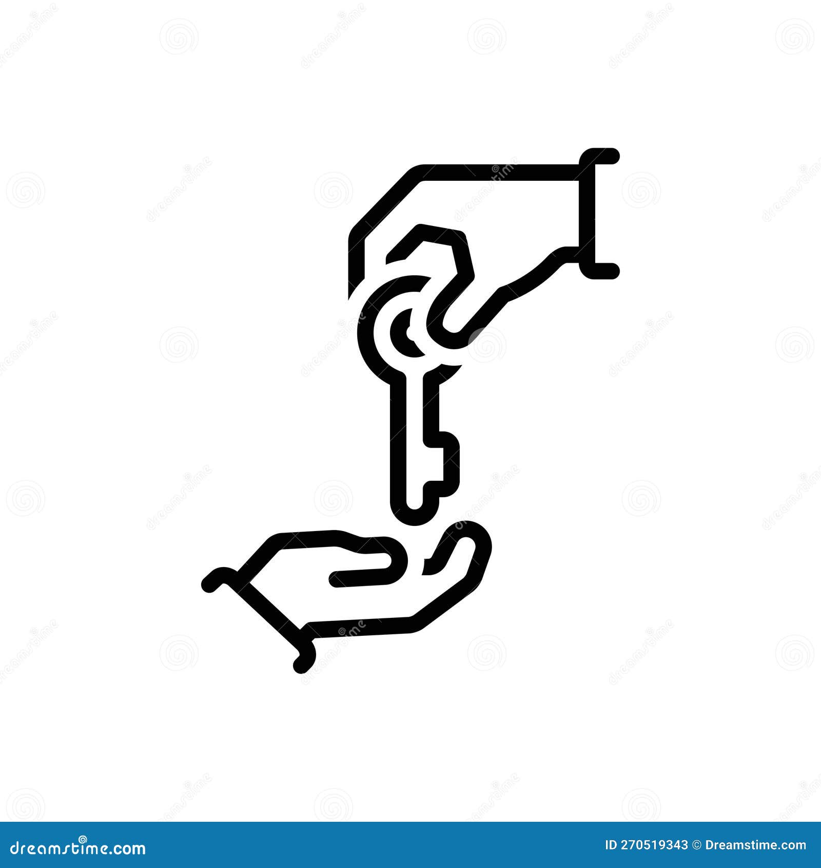 Black Line Icon for Dedicated, Committed and Handover Stock Vector ...