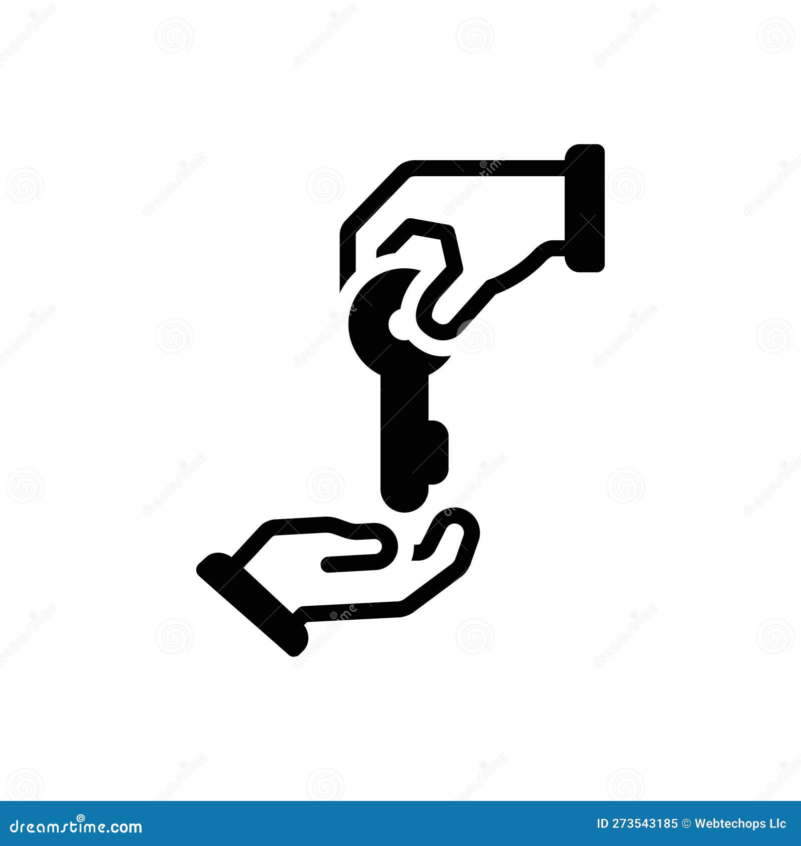 Black Solid Icon for Dedicated, Committed and Transfer Stock Vector ...