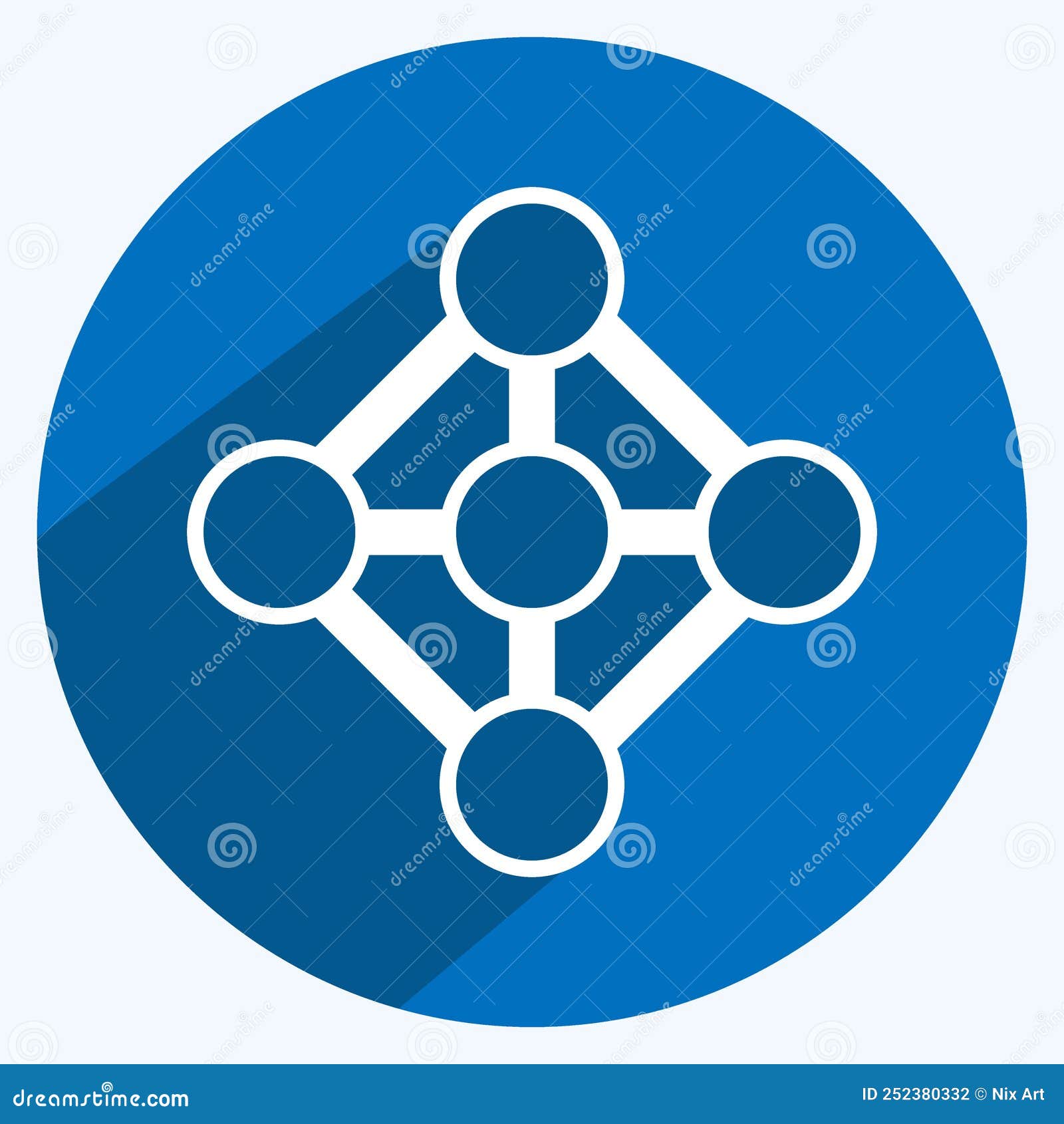 Icon Deep Learning Suitable For Data Analytics Symbol Long Shadow Style Simple Design