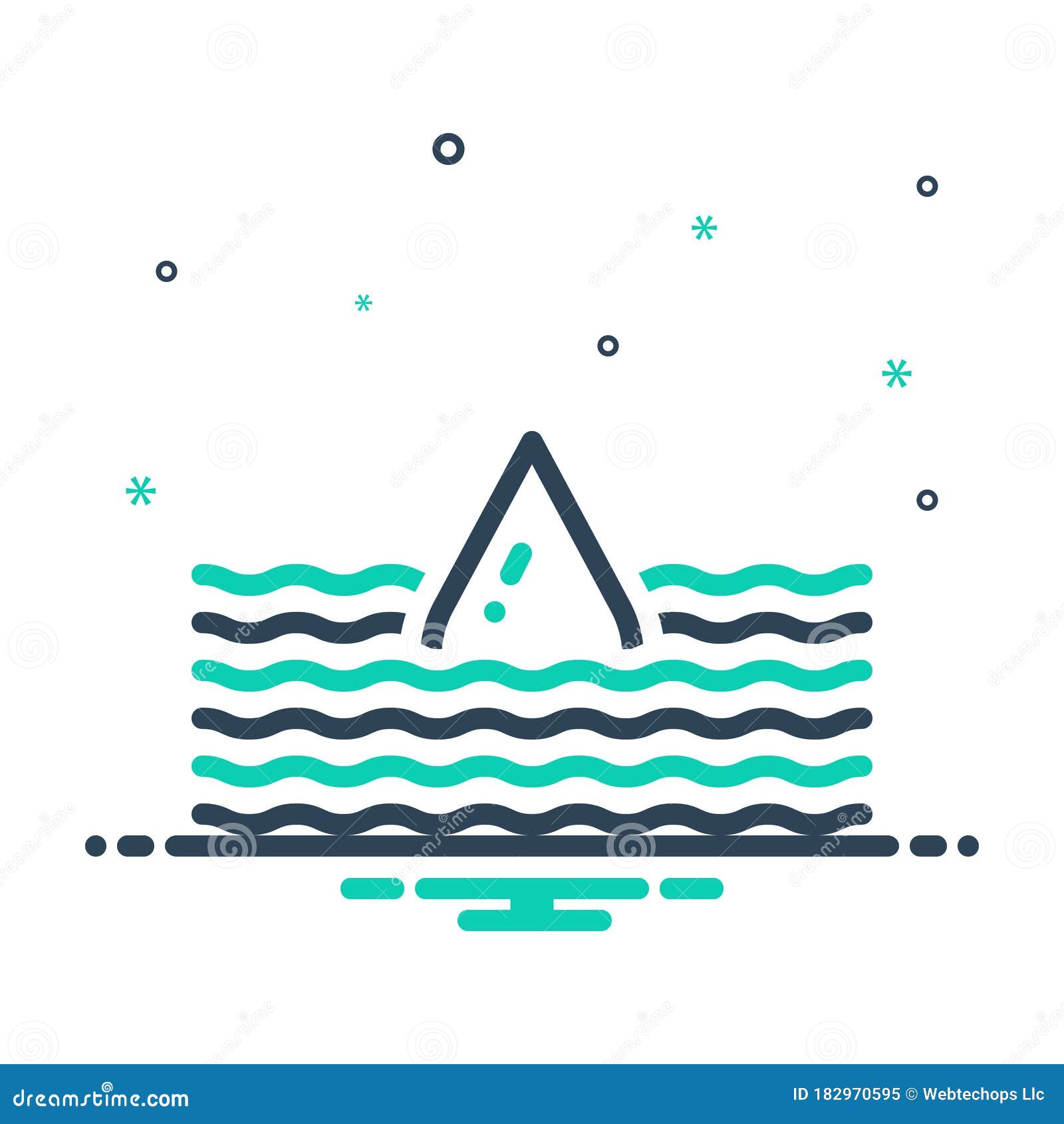 Mix Icon for Deep, Submerge and Water Stock Vector - Illustration of ...