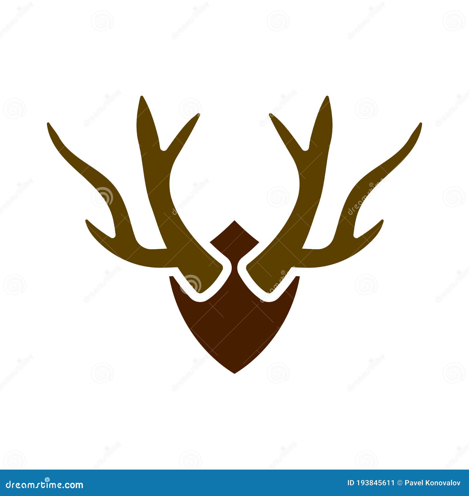 Icon of Deer`s Antlers stock vector. Illustration of sign - 193845611