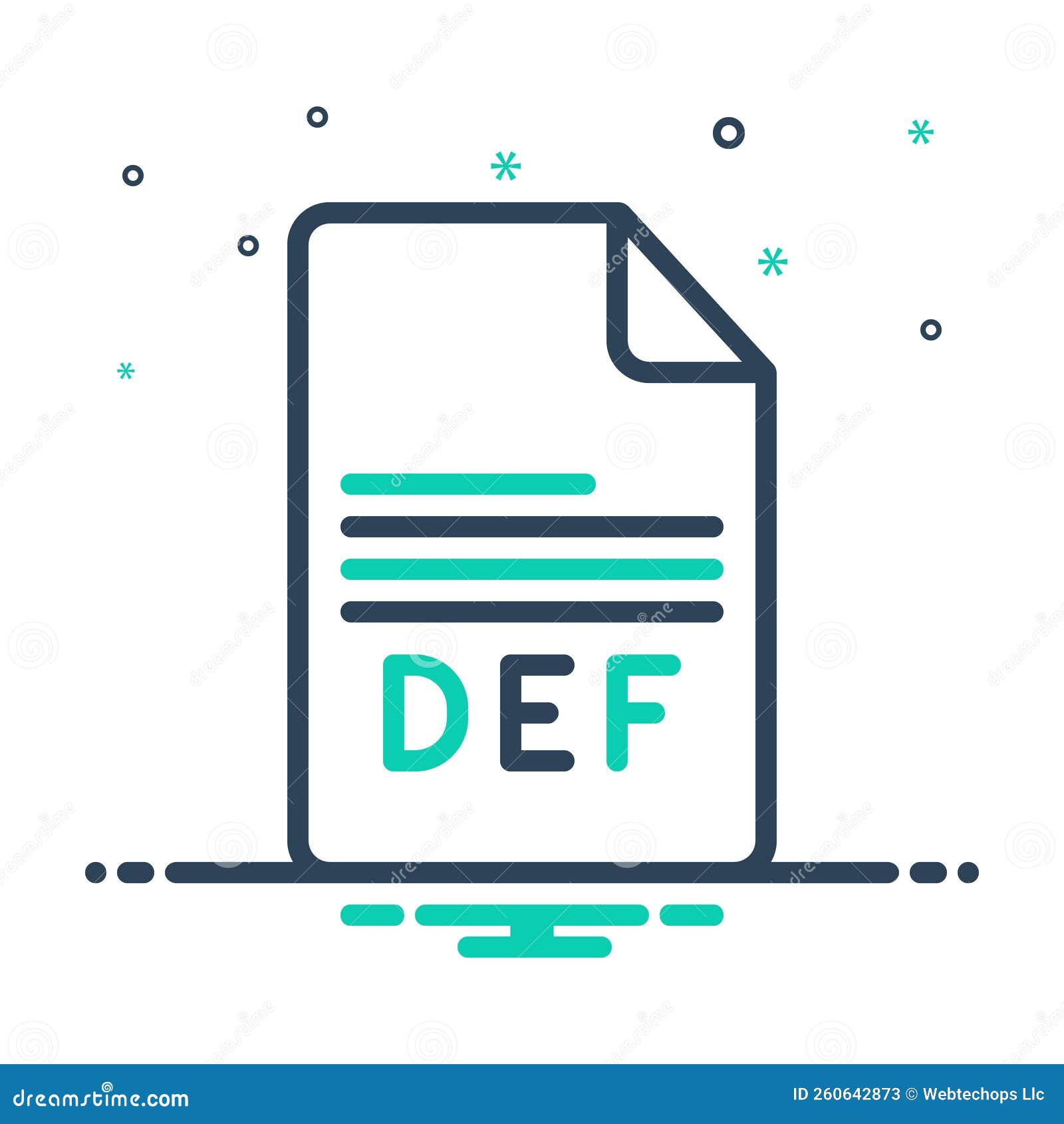 Mix Icon for Def, Data and File Stock Vector - Illustration of document ...