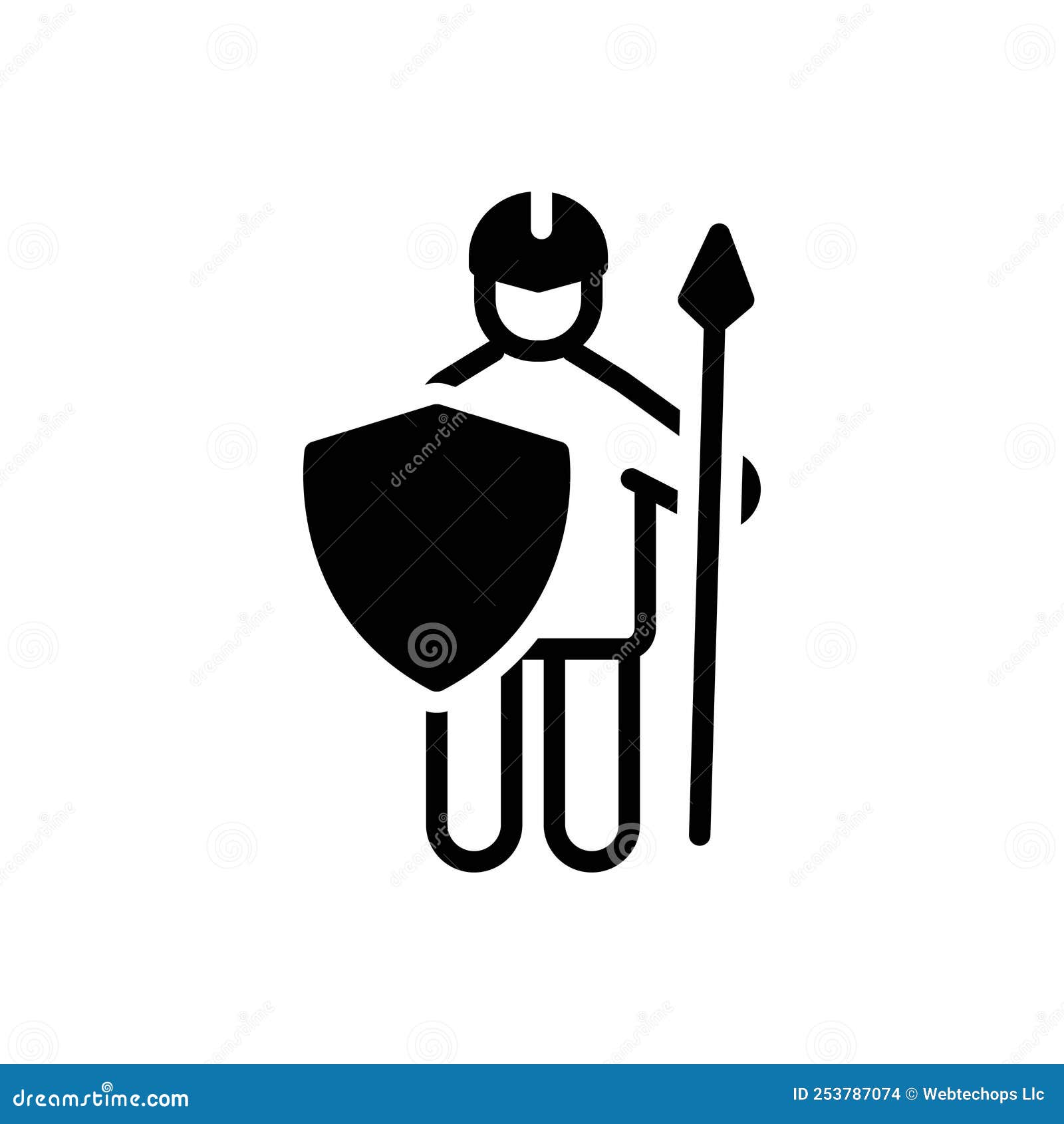 Black Solid Icon for Defend, Protect and Guard Stock Illustration ...