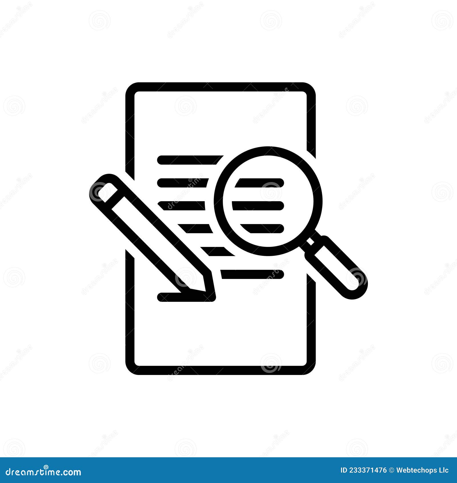 Black Line Icon for Defined, Detail and Explain Stock Vector ...
