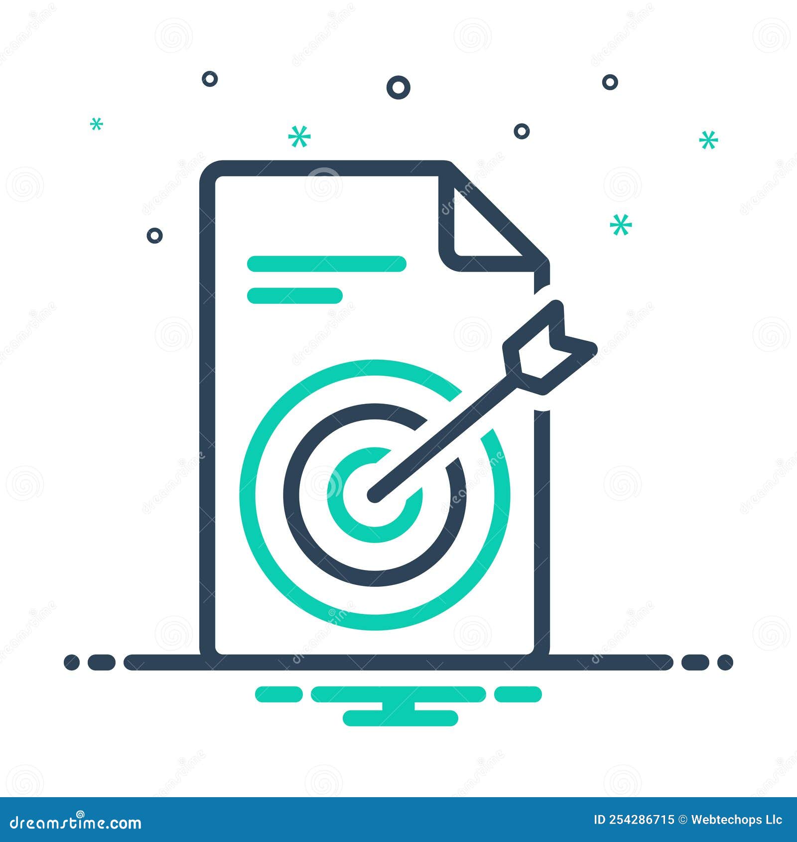 Mix Icon for Defines, Explain and Achievement Stock Vector ...