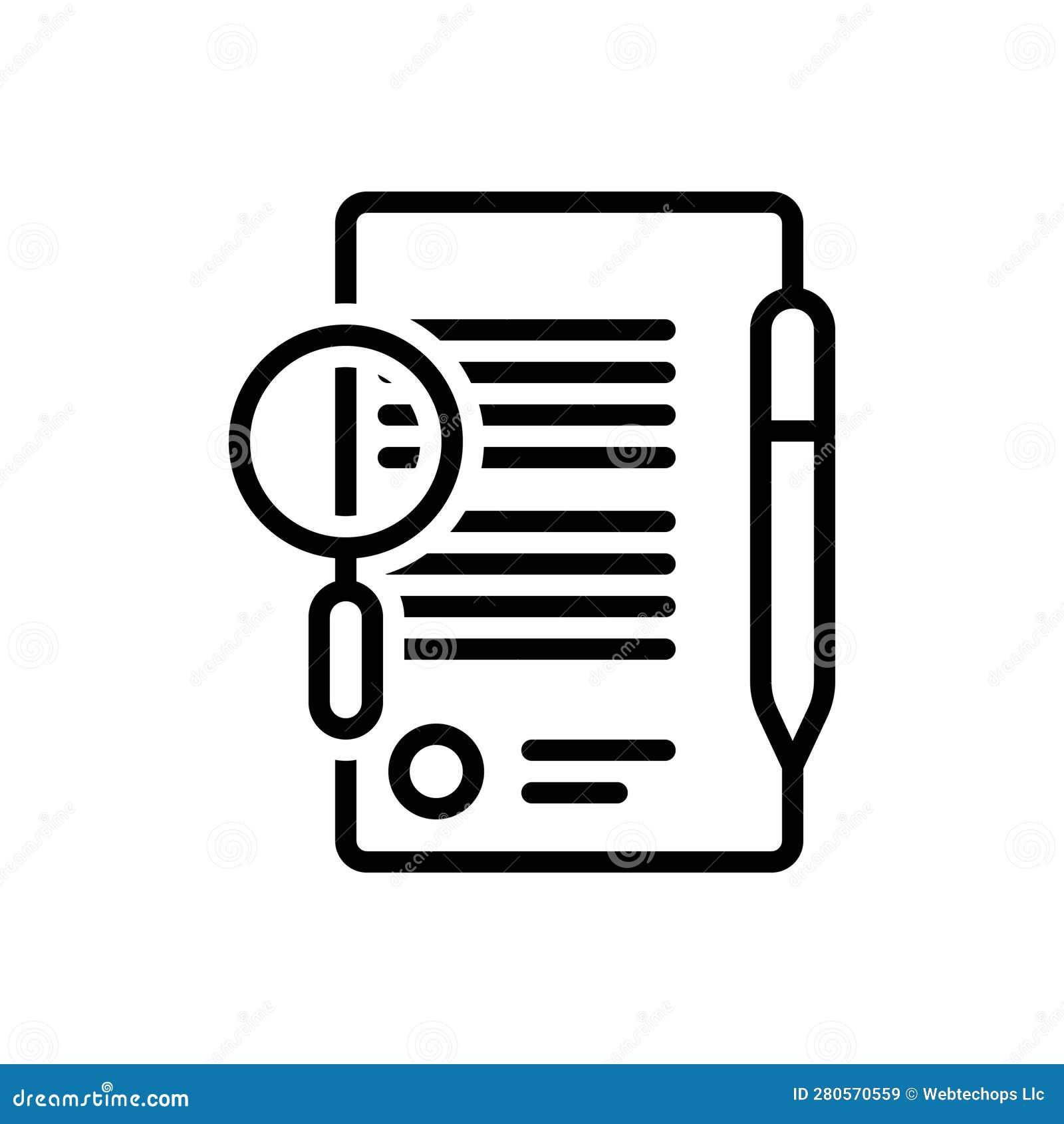 Black Line Icon for Defining, Explain and Clarify Stock Vector ...