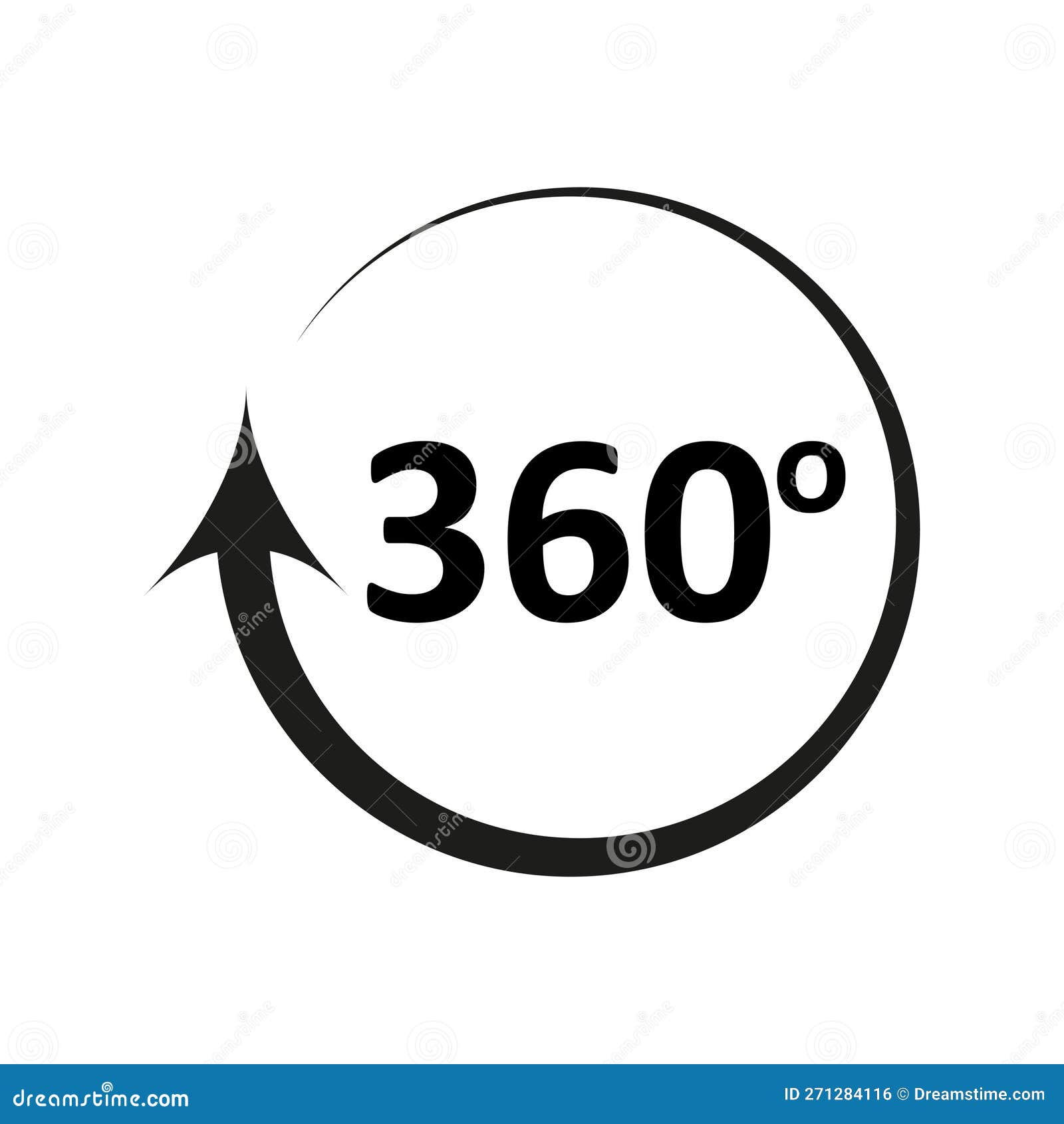 360 Degree Circular Rotation. Vector Arrows. Refresh And Reload Icon ...