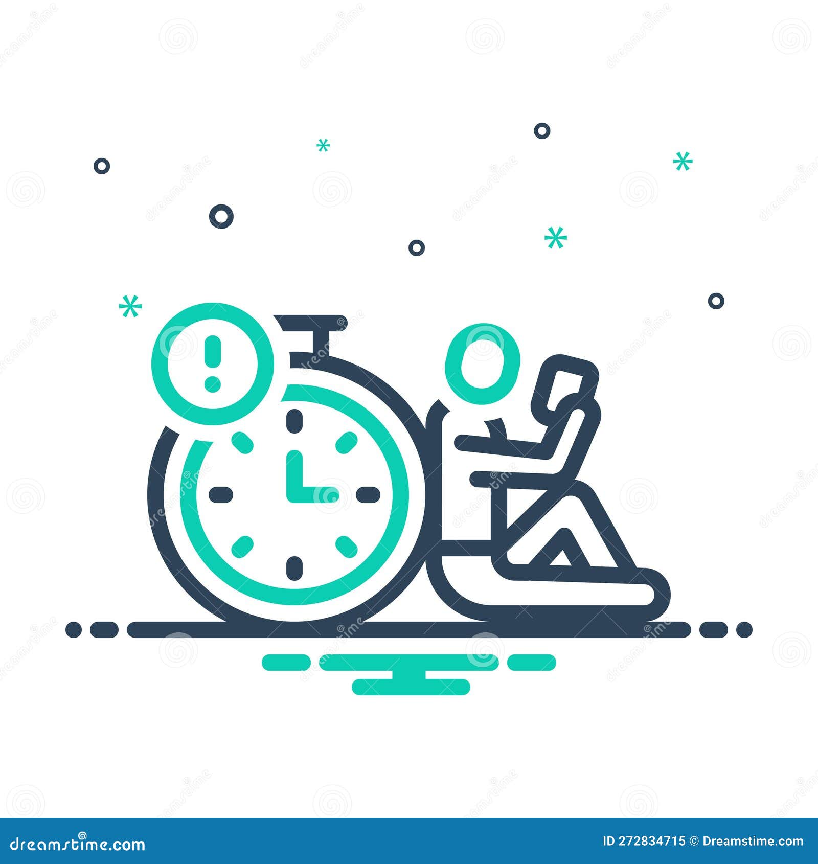 Mix Icon for Delayed, Late and Deceleration Stock Vector - Illustration ...