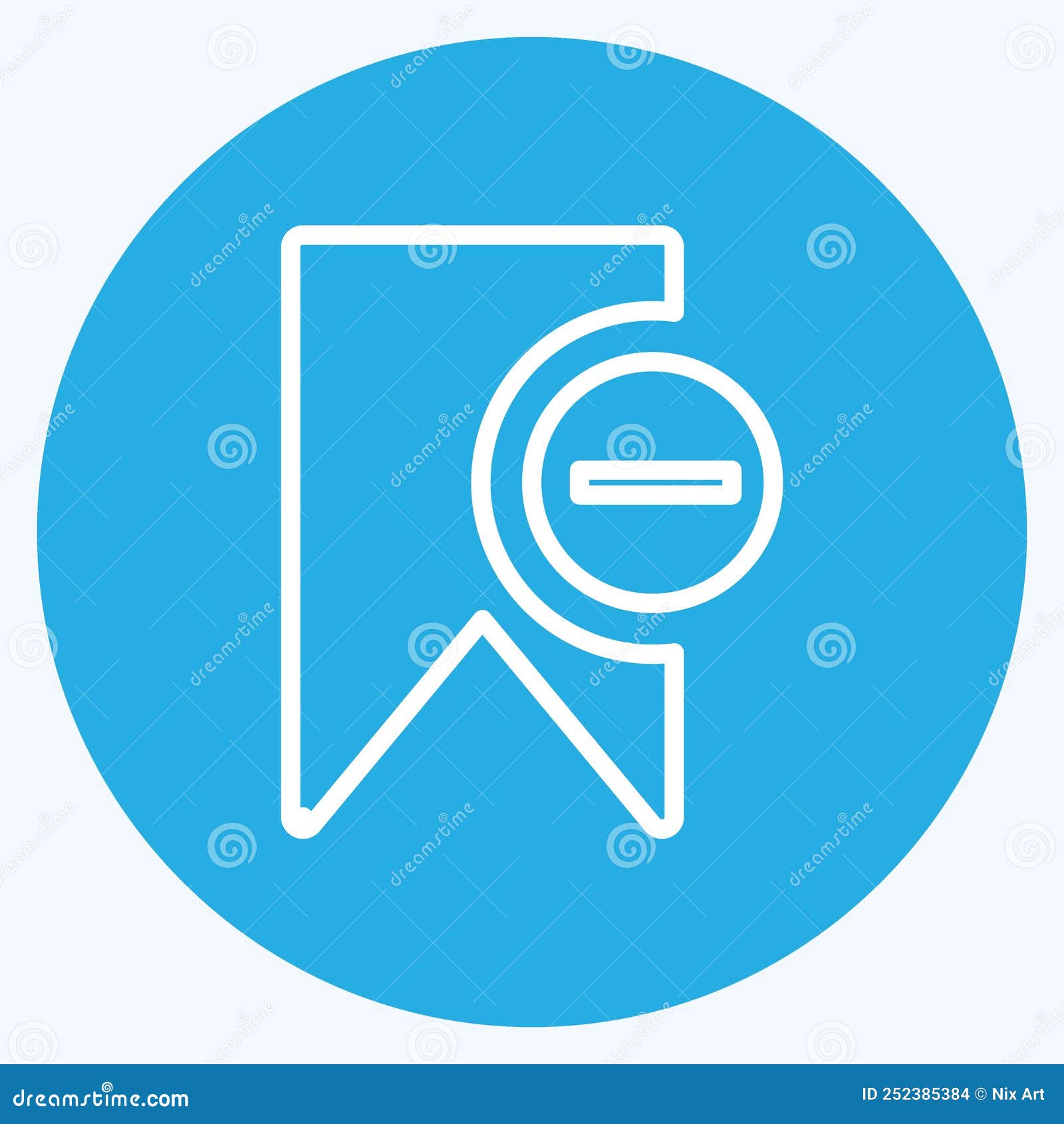 Icon Delete Bookmark. Suitable for User Interface Symbol. Blue Eyes Style. Simple Design ...