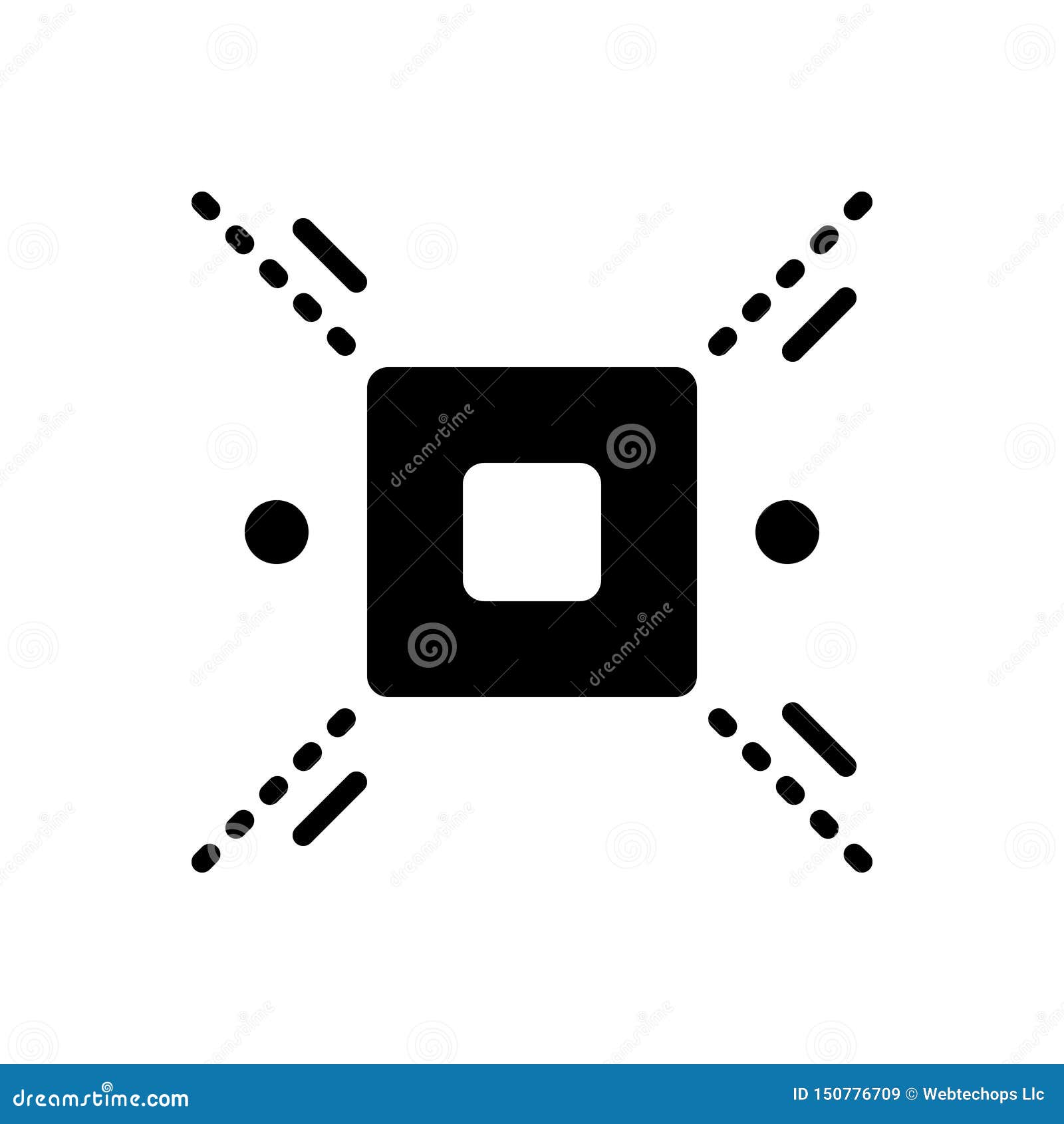 Black Solid Icon For Delimit, Delimitate And Define Cartoon Vector ...