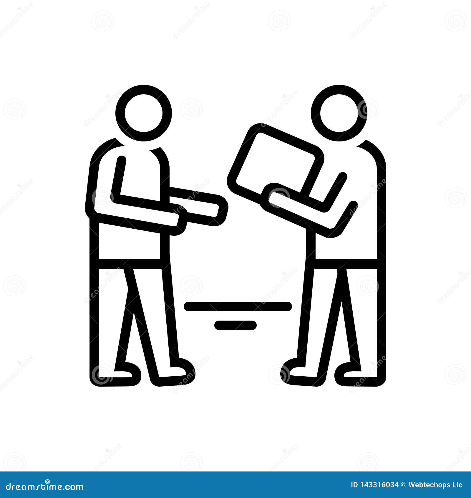 Black Line Icon for Demanding, Solicit and Ask Stock Vector ...