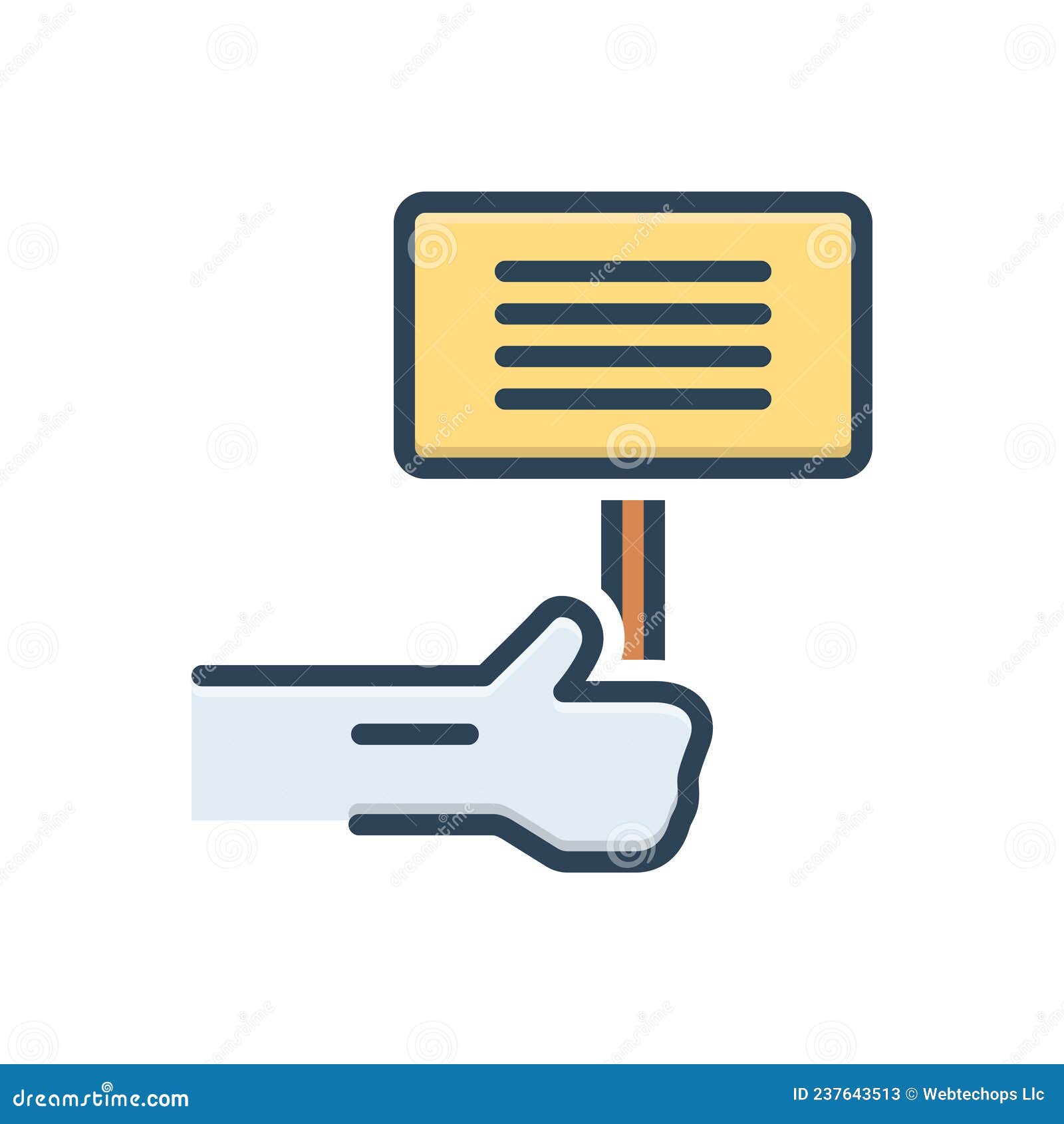 Color Illustration Icon for Demonstrate, Freedom and Banner Stock ...