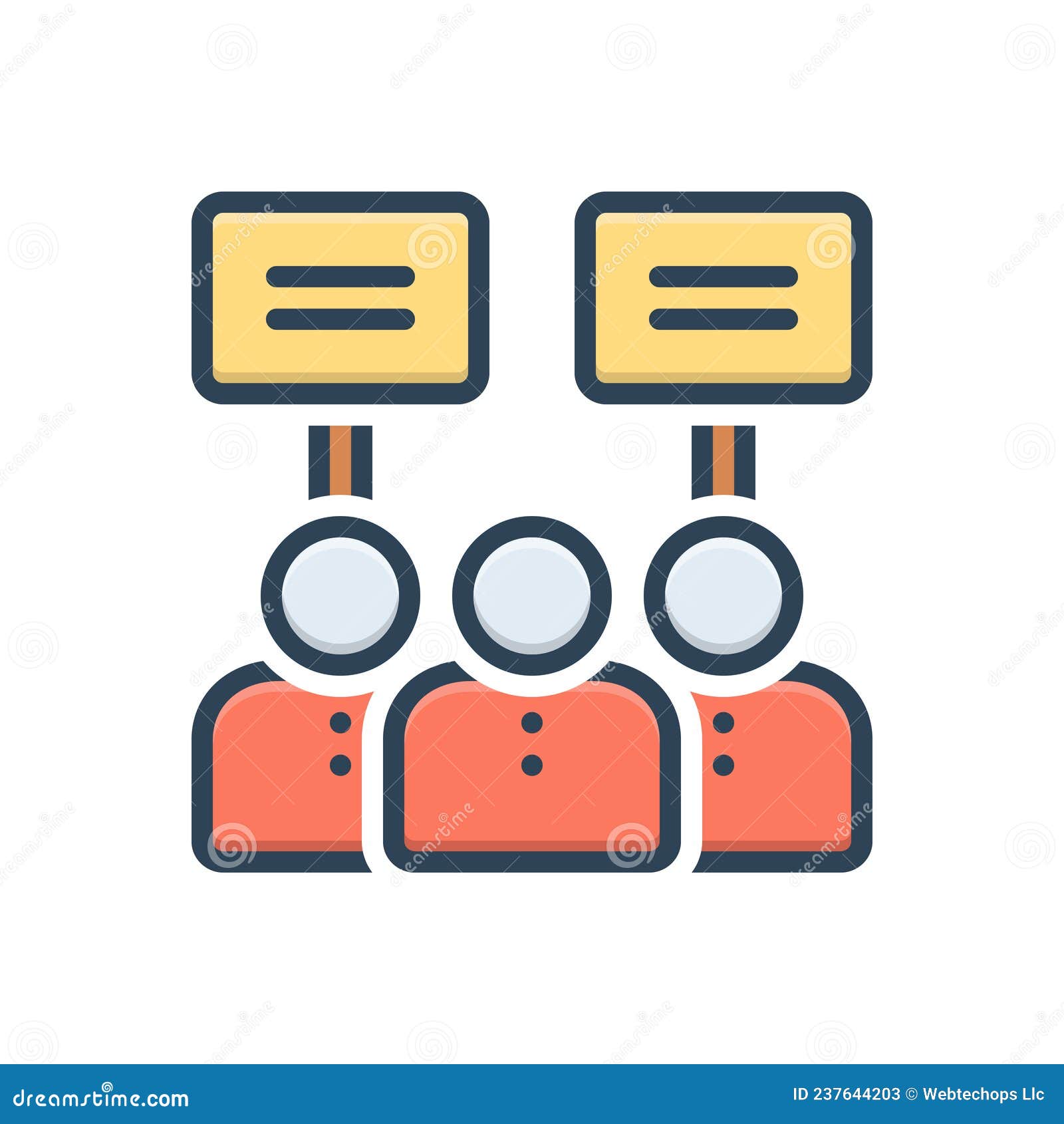 Color Illustration Icon for Demonstration, Protest and Banner Stock ...