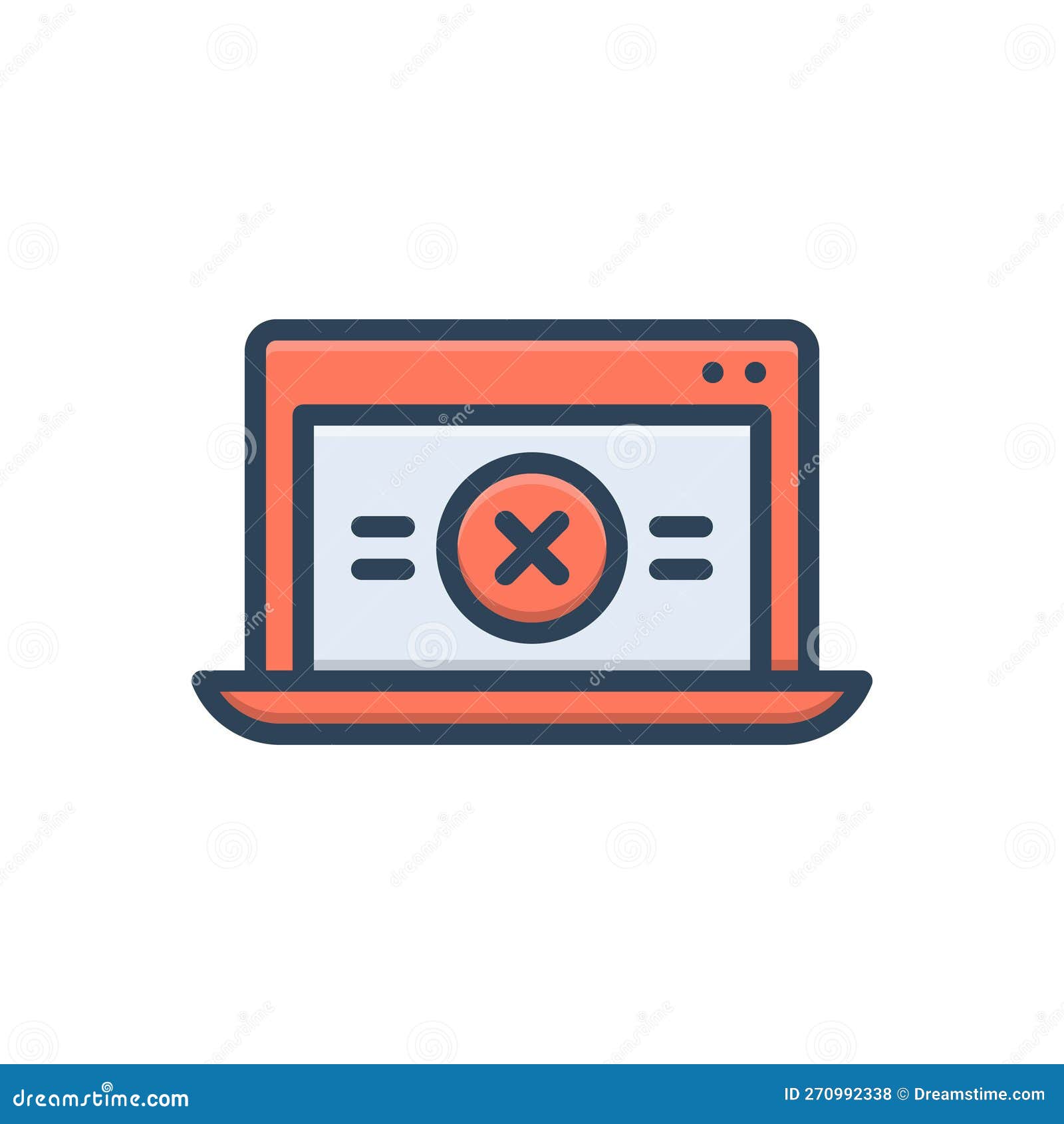 Color Illustration Icon for Denied, Disallowed and Reject Stock Vector ...
