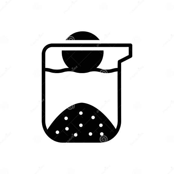 Black Solid Icon for Density, Solidity and Quantity Stock Vector ...