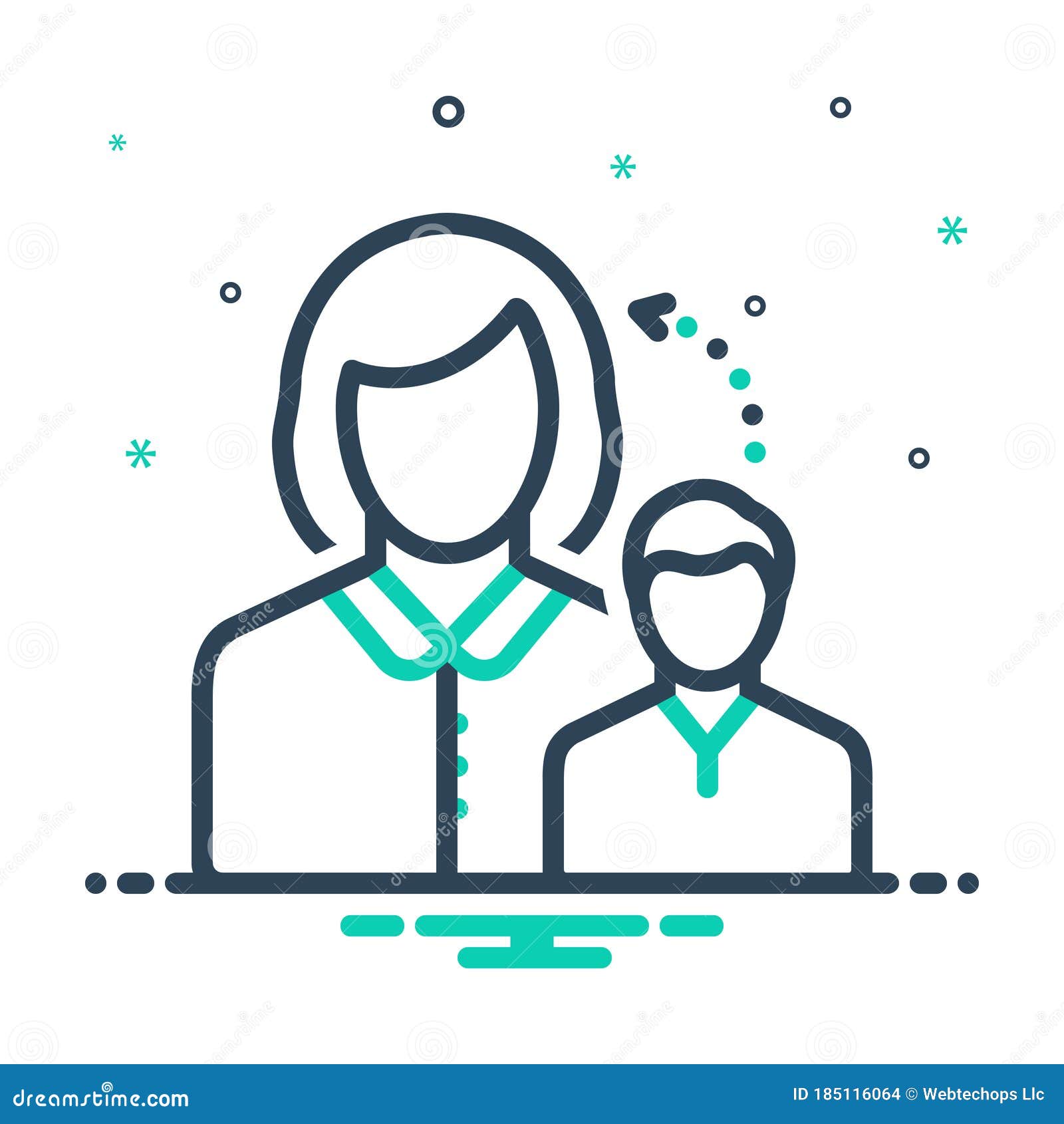 Mix Icon for Dependent, Incumbent and Based Stock Vector - Illustration ...