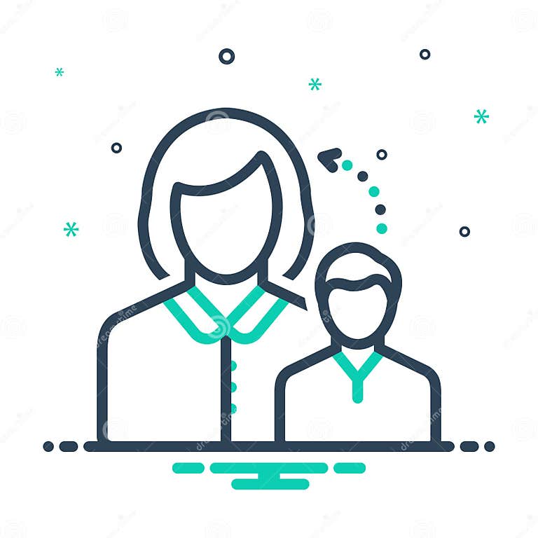 Mix Icon for Dependent, Incumbent and Based Stock Vector - Illustration ...