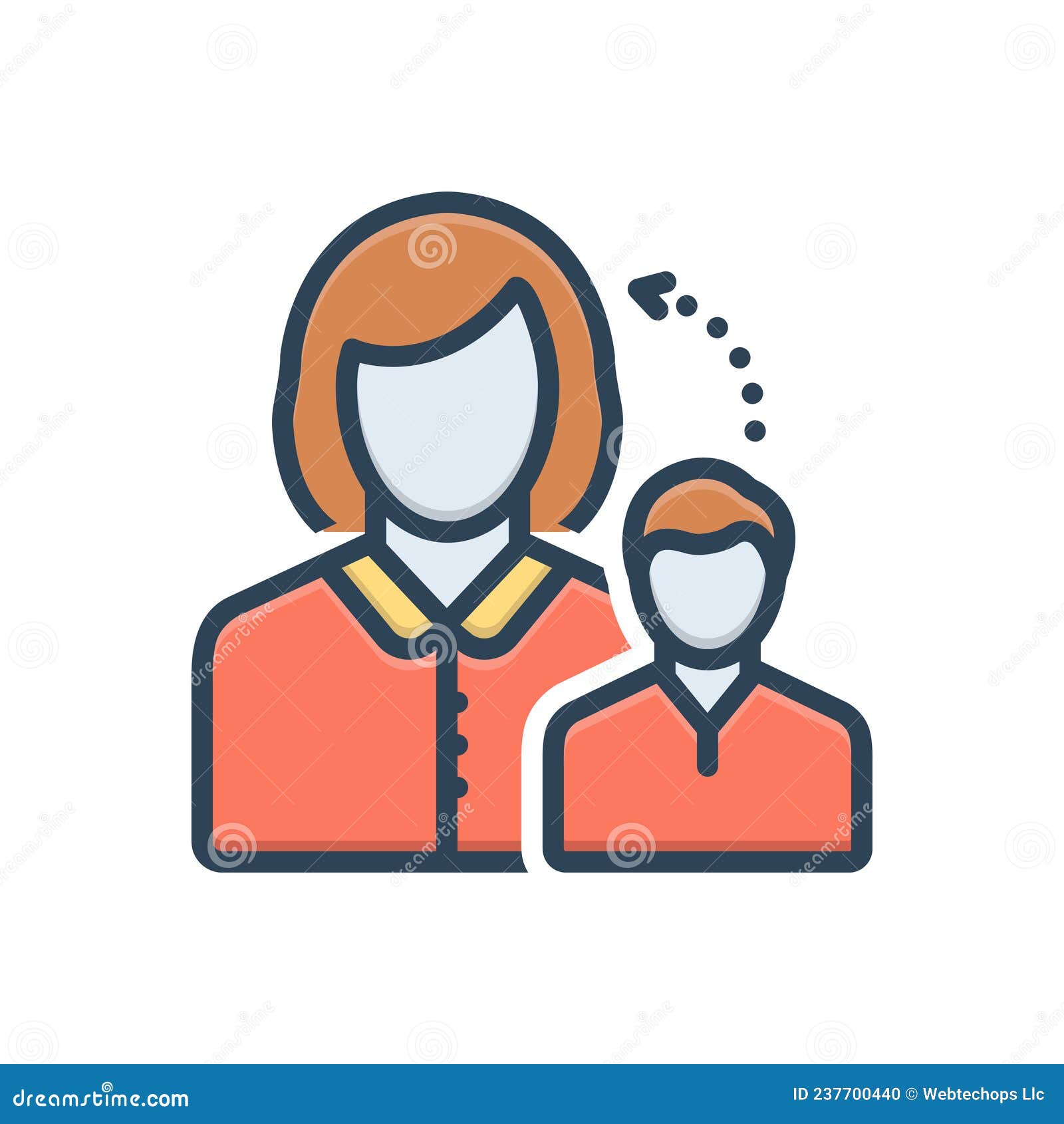 Color Illustration Icon for Dependent, Defenseless and Determined by ...