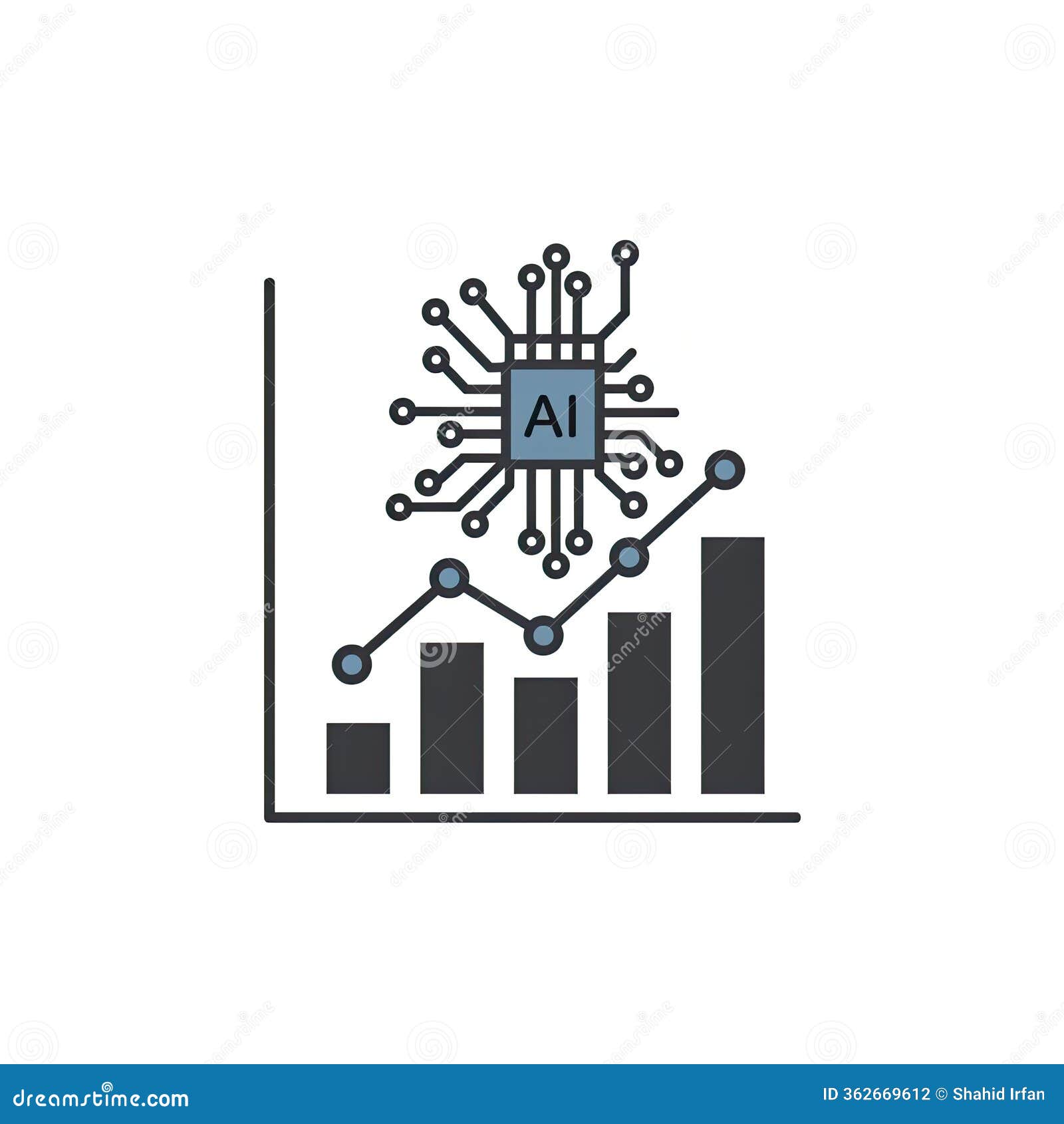 Vector Icon: Data Analysis with Ai-Driven Insights Stock Illustration ...