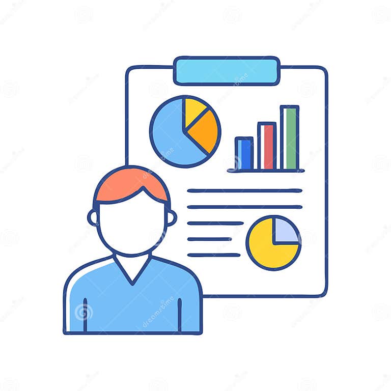 Dynamic Business Reporting Icon Stock Vector - Illustration of strategy ...