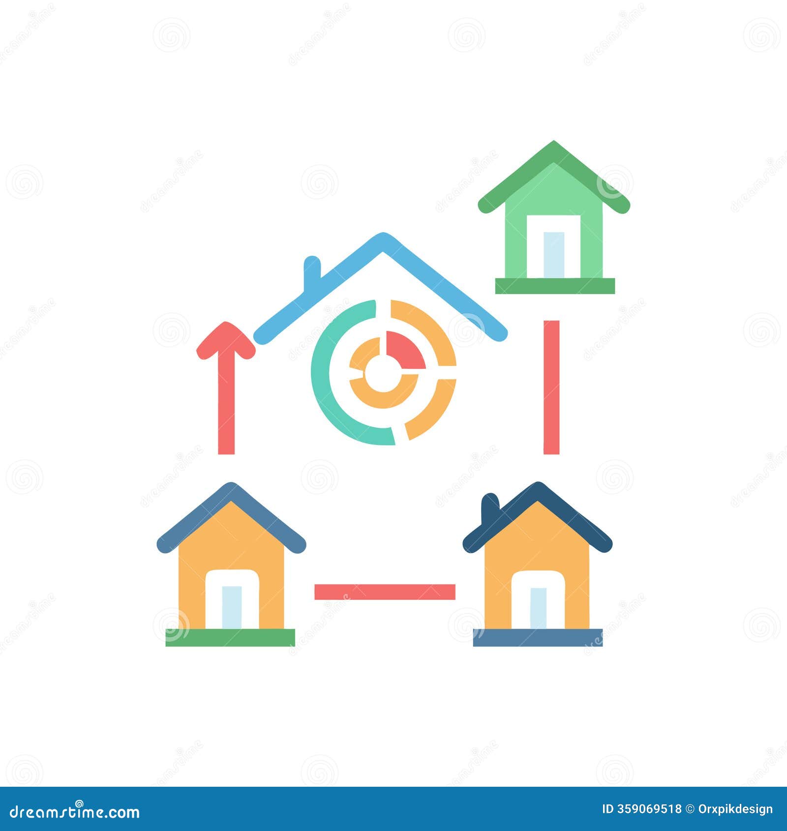 Housing Development Plan Icon For Resource Allocation Royalty-Free ...